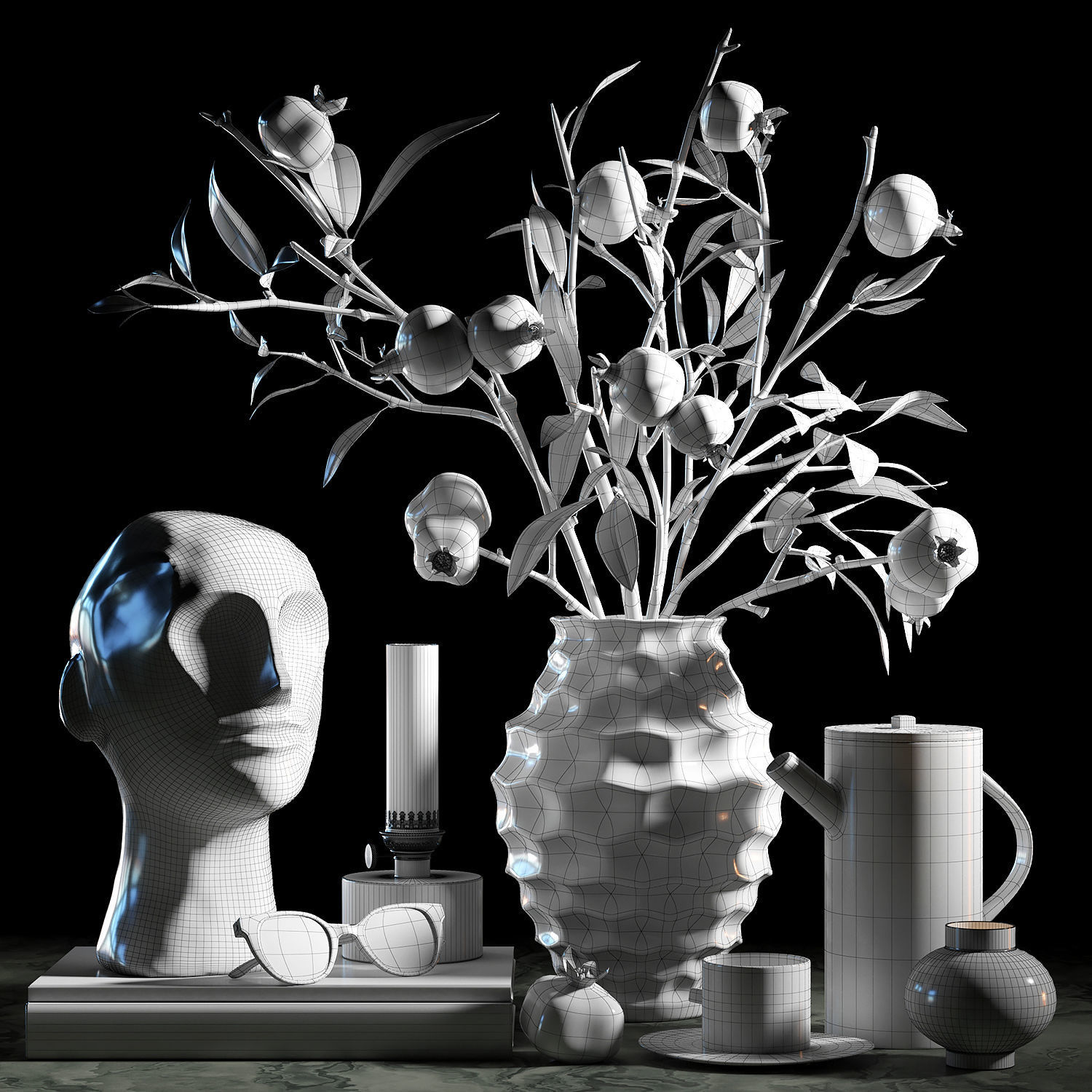 Decorative set 013 3D model | CGTrader