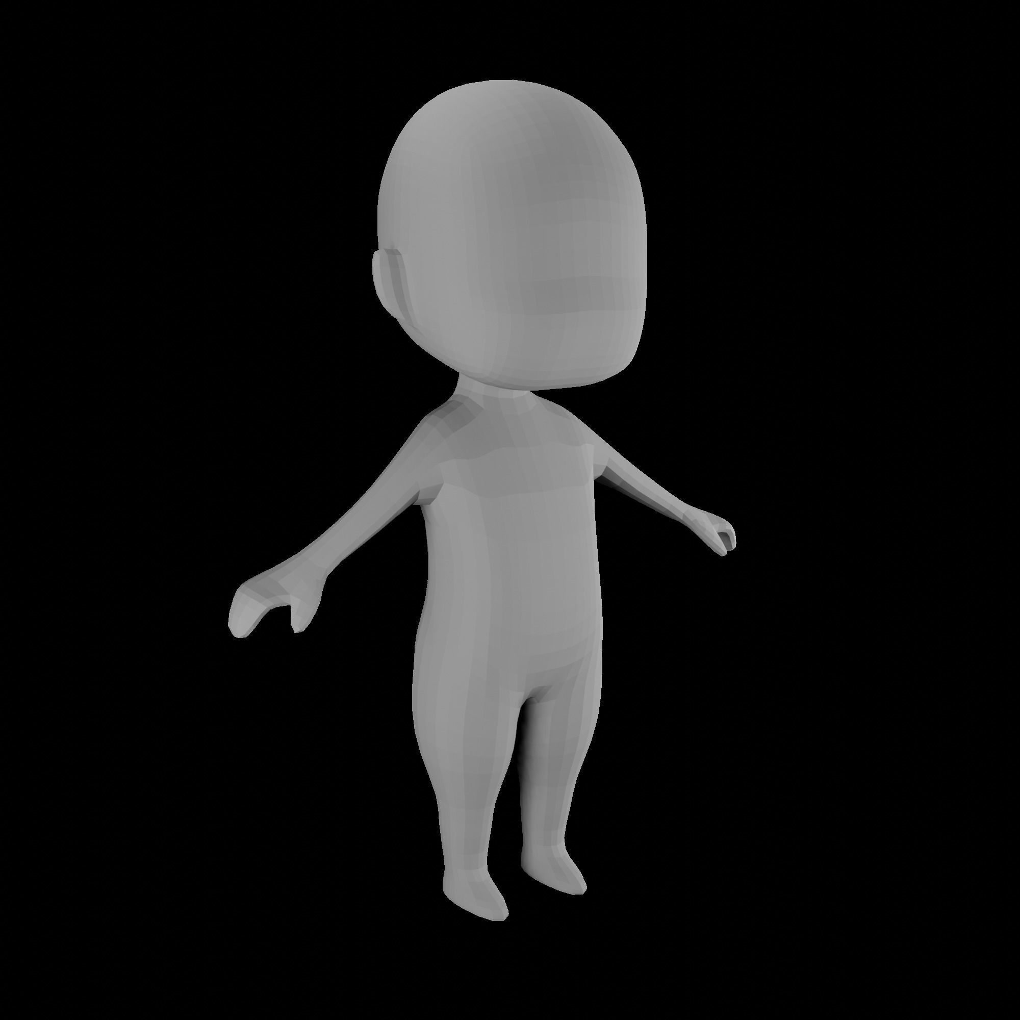 3D model Chibi Base Mesh VR / AR / low-poly | CGTrader