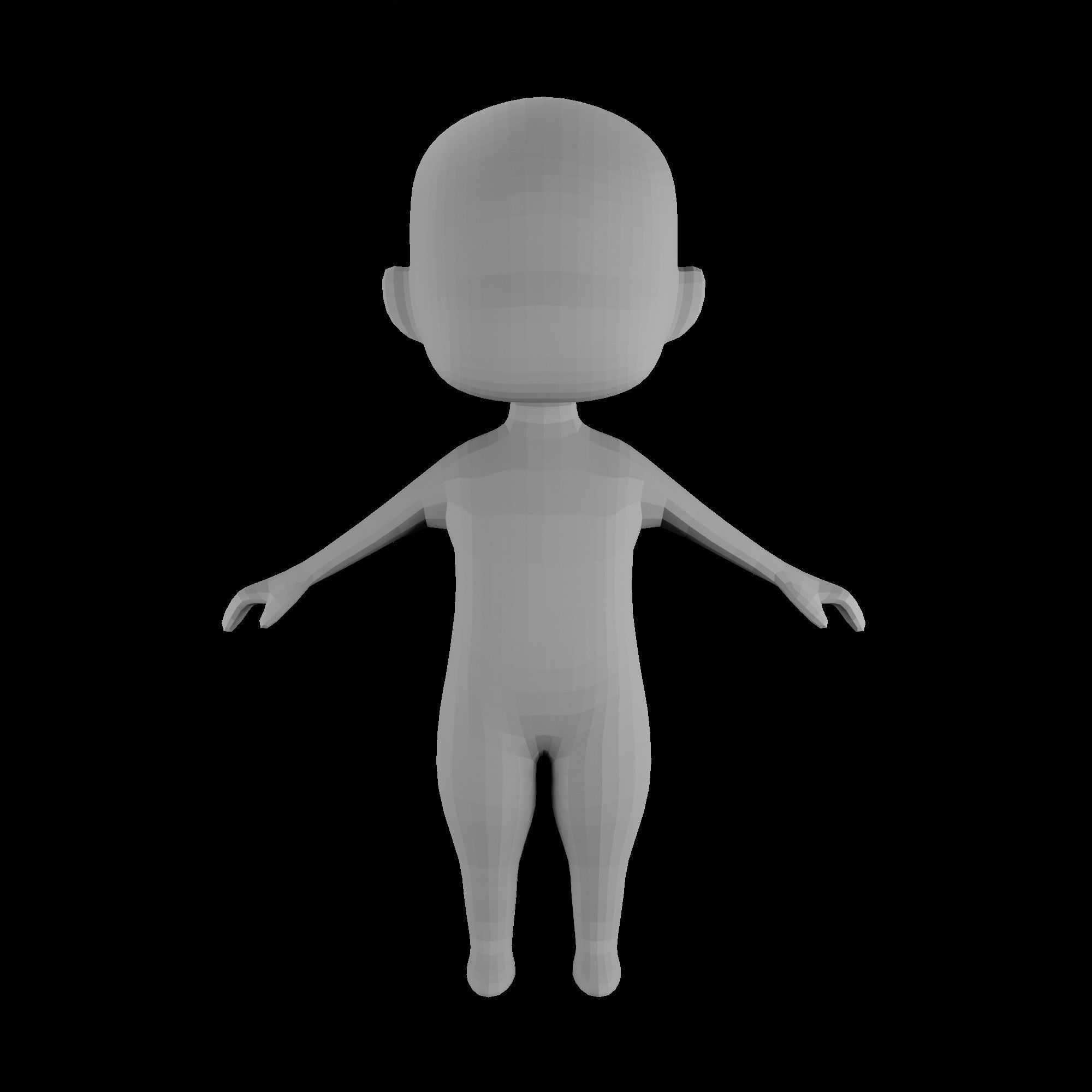 3D model Chibi Base Mesh VR / AR / low-poly | CGTrader