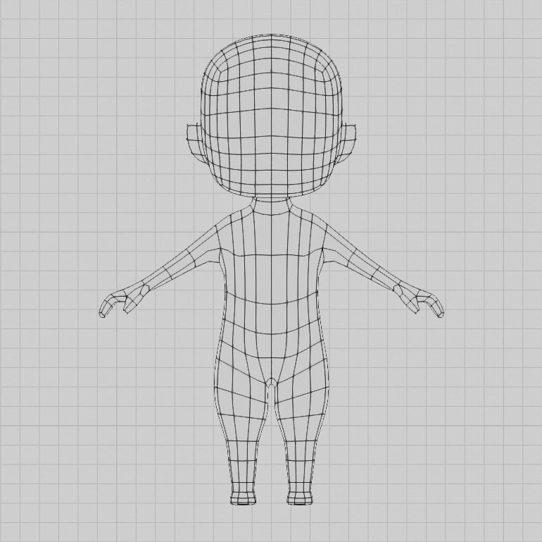 3D model Chibi Base Mesh VR / AR / low-poly | CGTrader