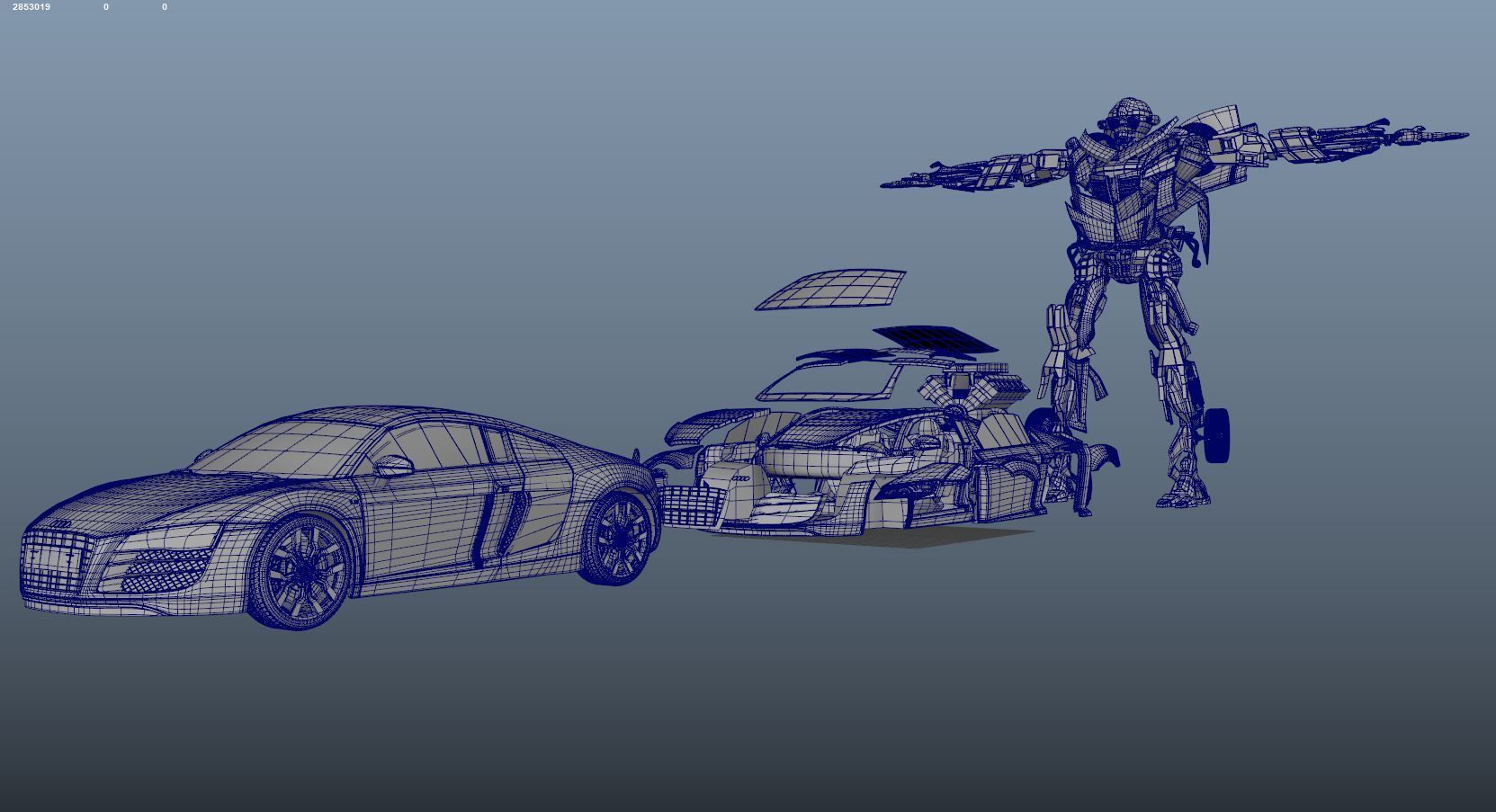 transformers Audi R8 3D model | CGTrader