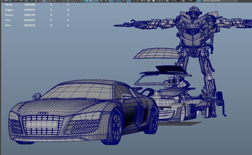 transformers Audi R8 3D model | CGTrader