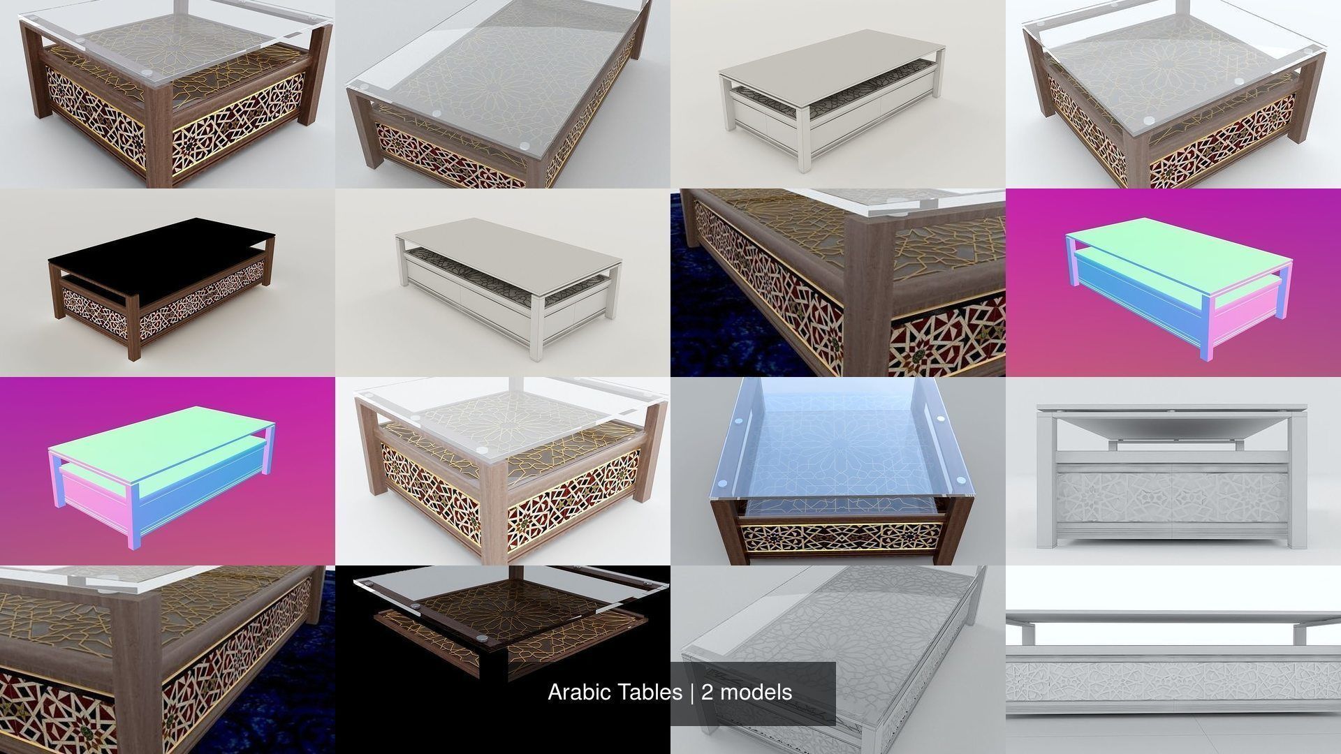 Arabic Tables 3D Model Collection | CGTrader