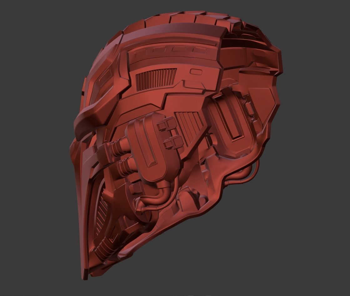 Sektor cyber ninja helmet mask for face Mortal Kombat 9 10 11 3D model ...