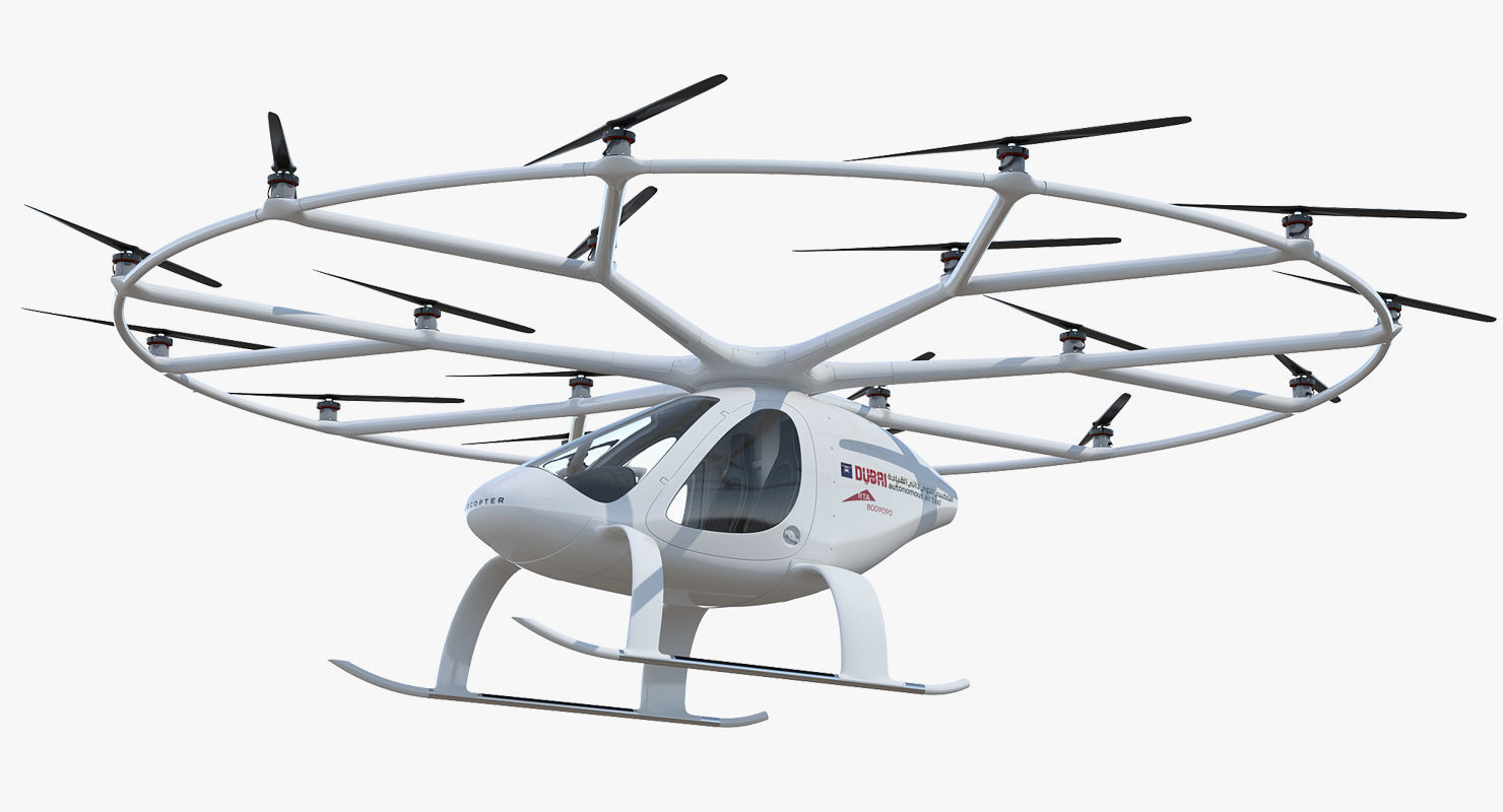 Autonomous Air Taxi in Dubai Volocopter 2X 3D | CGTrader