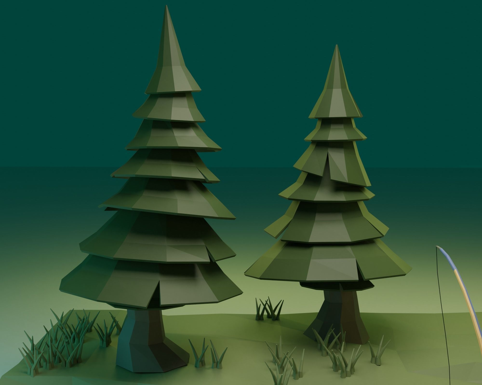 3D model Fishing Corner VR / AR / low-poly | CGTrader