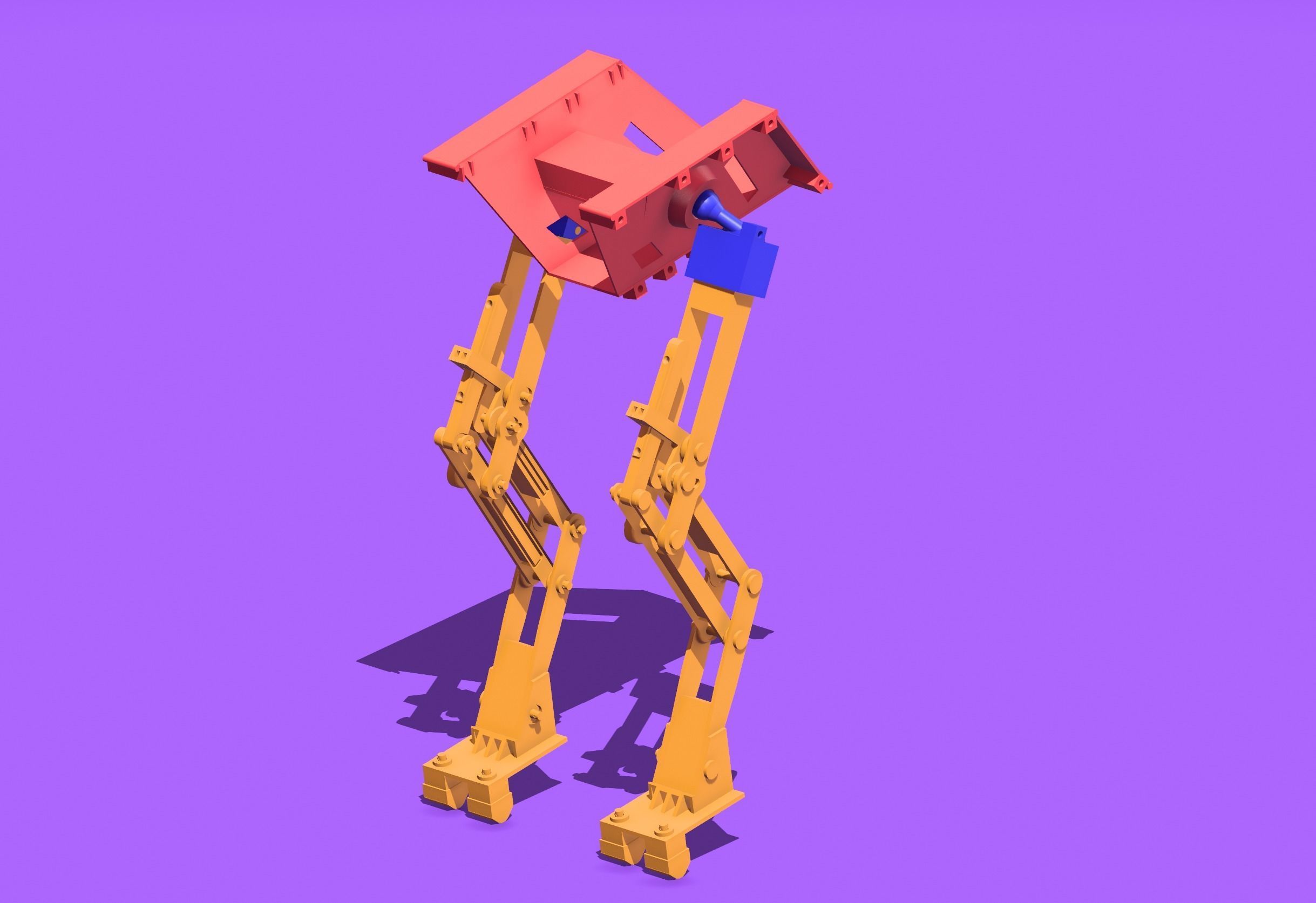 XTI PASSIVE DYNAMIC ROBOT WALKER 3D model 3D printable | CGTrader