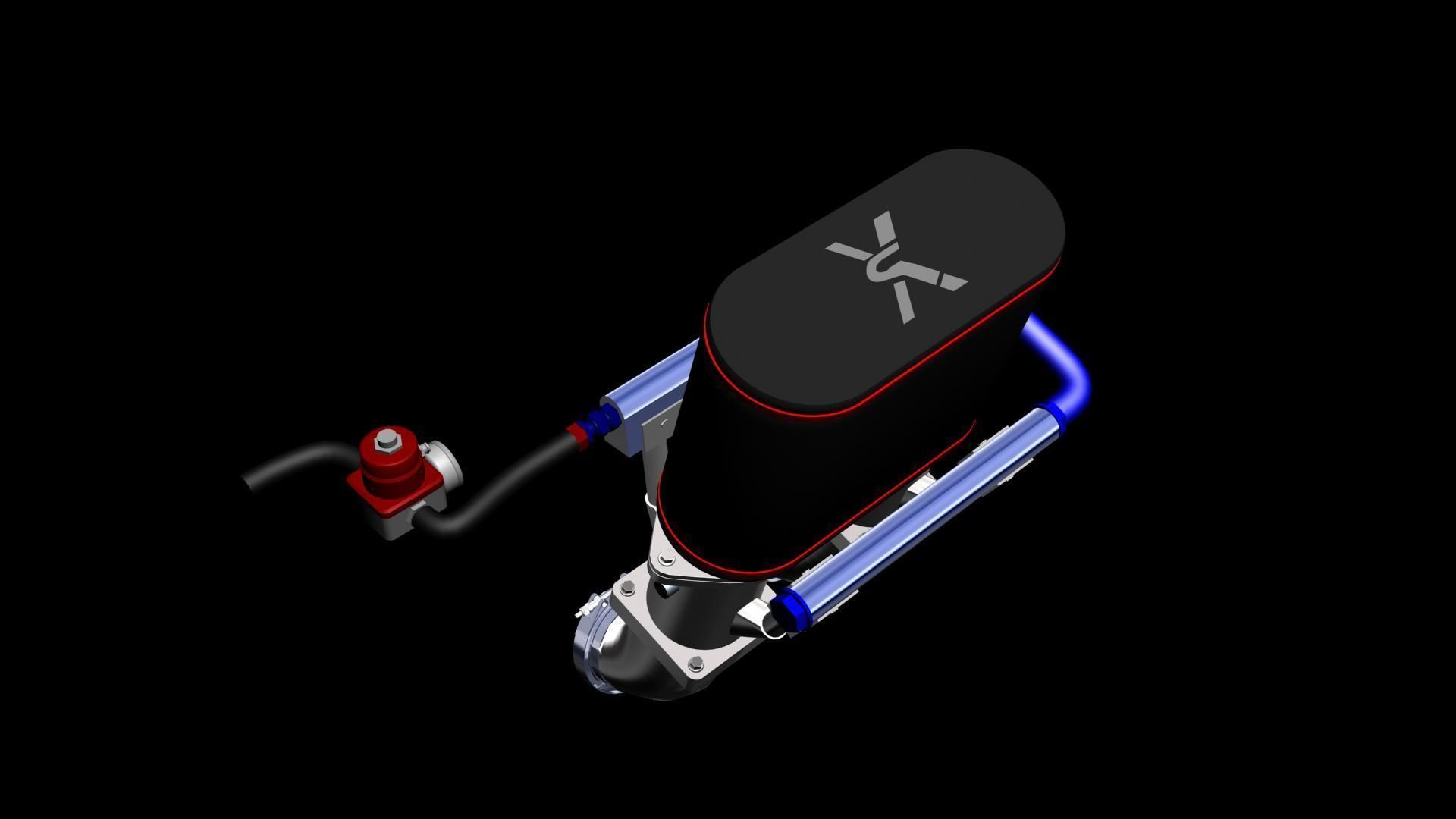 3D model ITB intake system Peripheral ports Rotary engine VR / AR / low ...