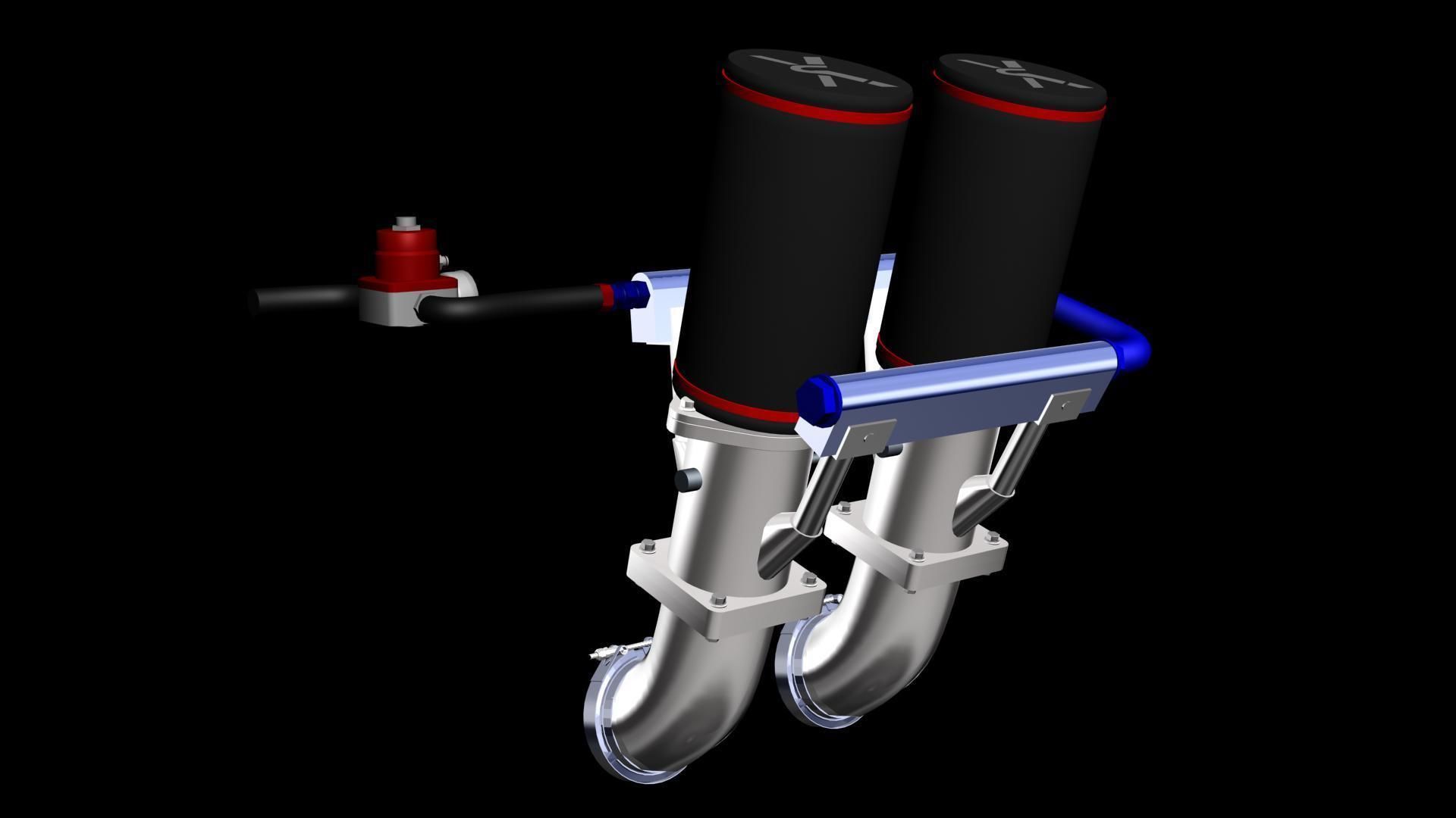 3D model ITB intake system Peripheral ports Rotary engine VR / AR / low ...