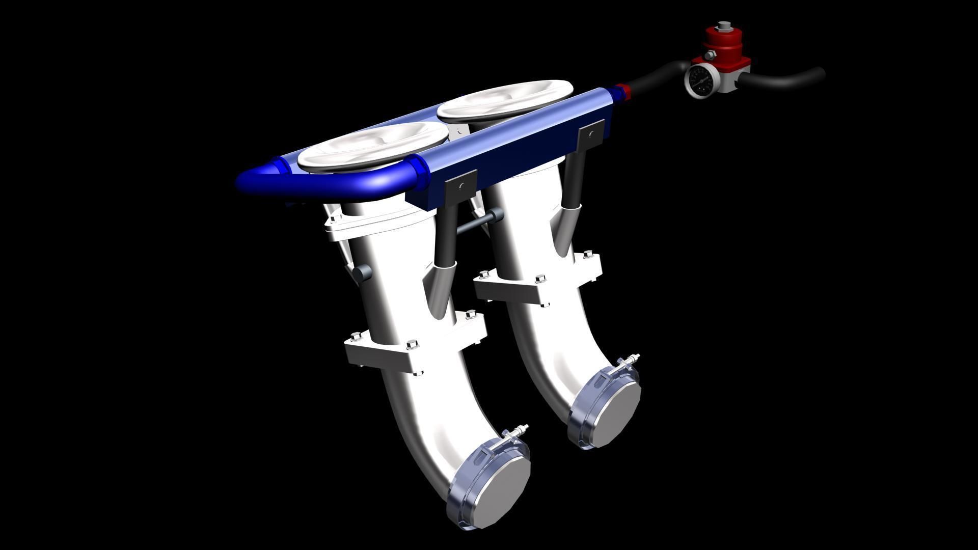 3D model ITB intake system Peripheral ports Rotary engine VR / AR / low ...