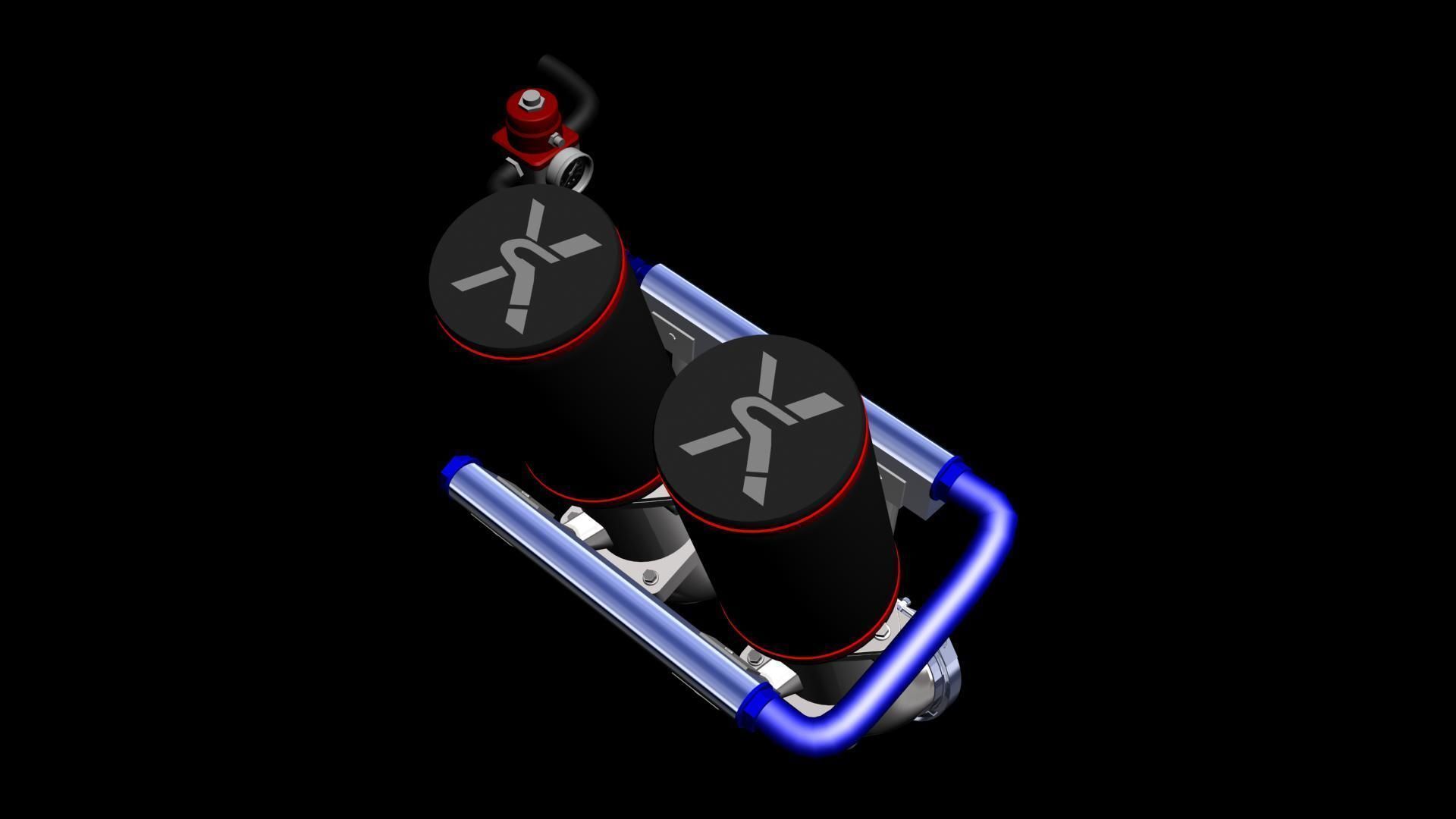 3D model ITB intake system Peripheral ports Rotary engine VR / AR / low ...