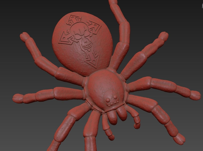 Spider with cross and skull 3D Model 3D printable .stl - CGTrader.com