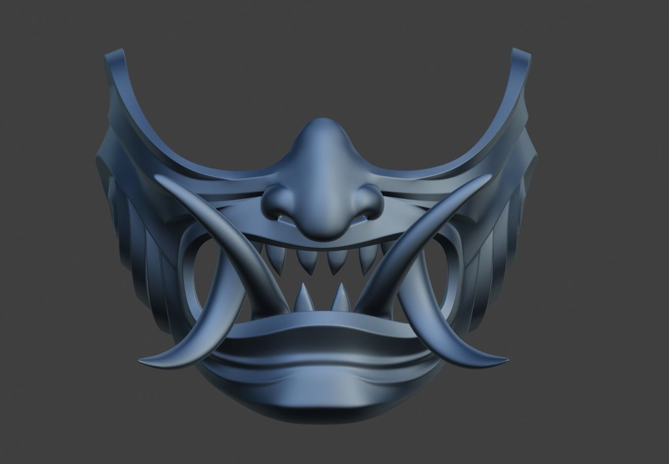 Elemental Demon Samurai Oni mask for face 3D model 3D printable | CGTrader