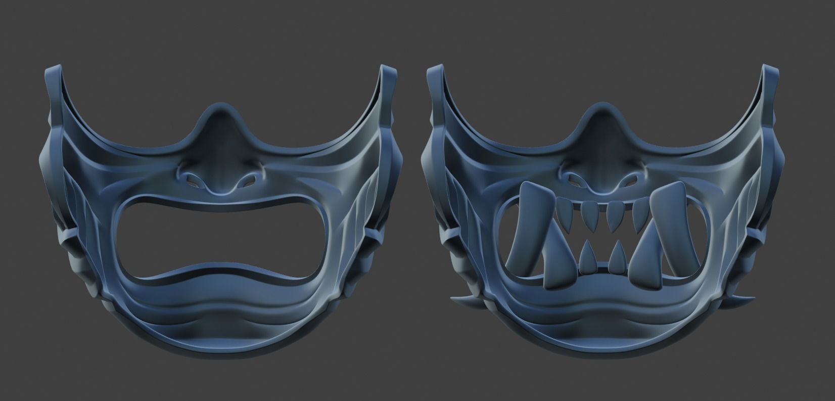 Elemental Demon Samurai Oni mask for face 3D model 3D printable | CGTrader