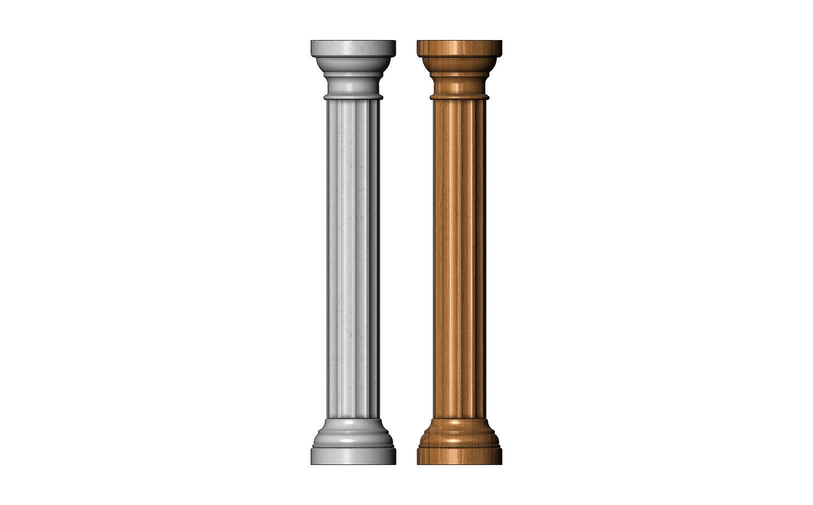 Classical plaster or wood column 3D model 3D printable | CGTrader