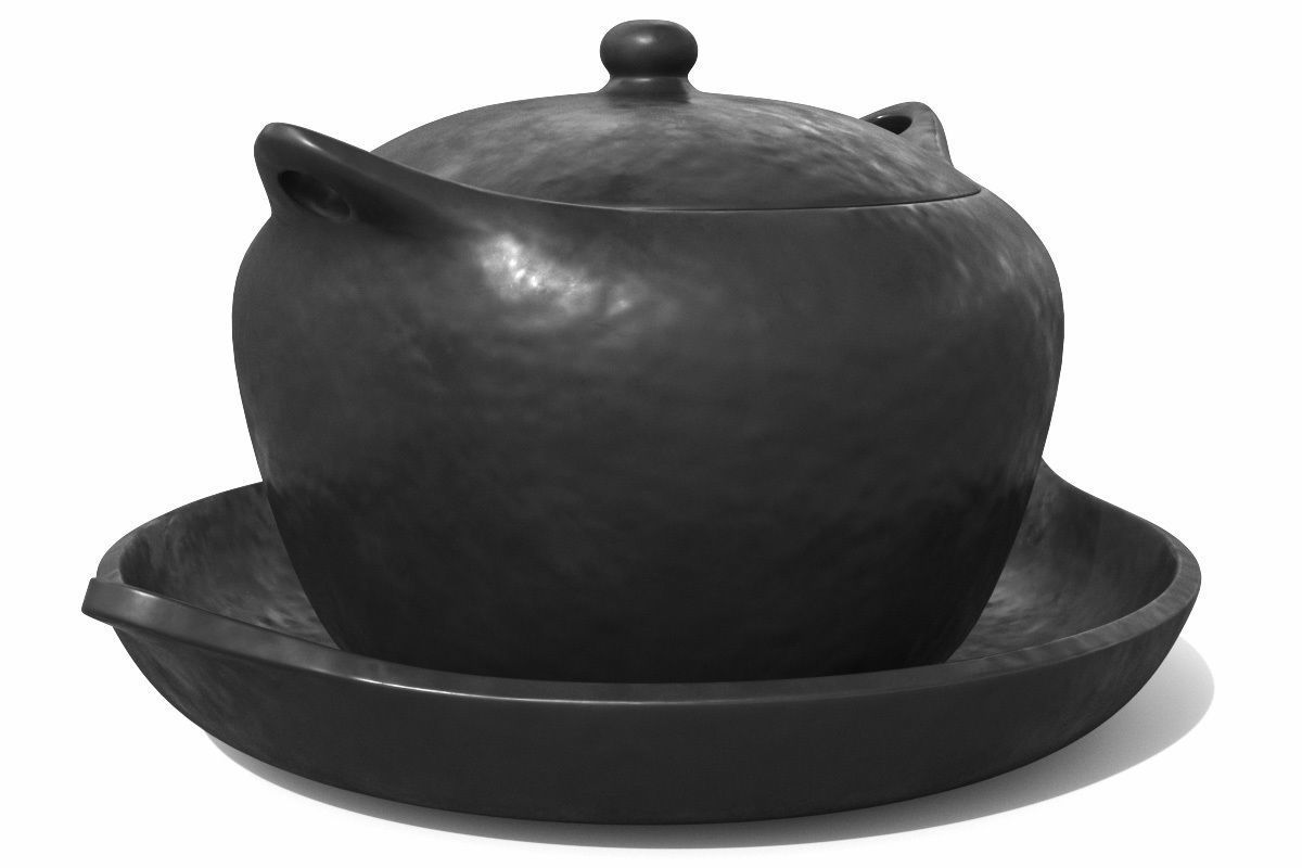 3D model Black Clay Soup Pot VR / AR / low-poly | CGTrader