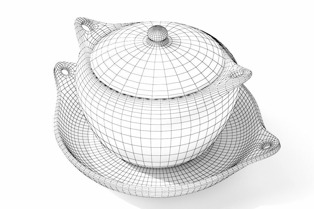 3D model Black Clay Soup Pot VR / AR / low-poly | CGTrader