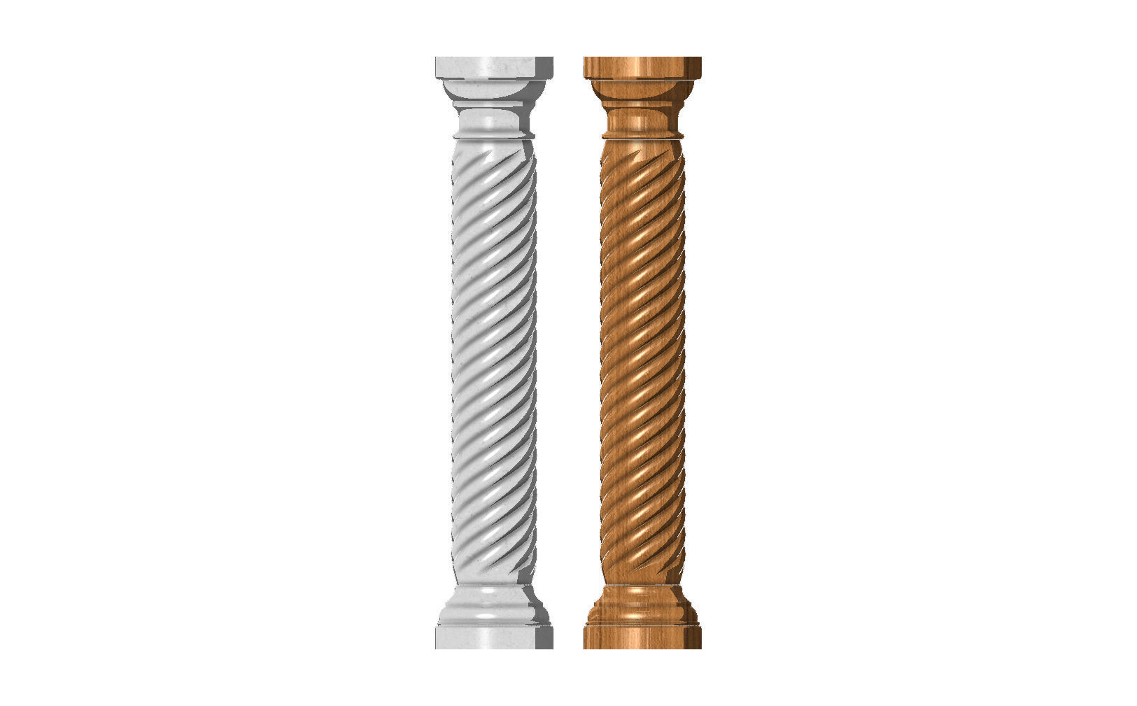 Spiral classical column 3D model 3D printable | CGTrader