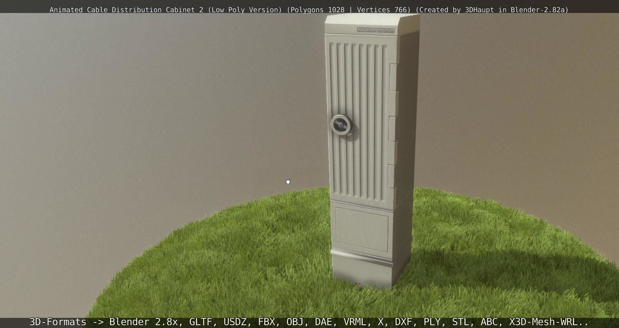 3D model Animated Cable Distribution Cabinet 2 VR / AR / low-poly ...