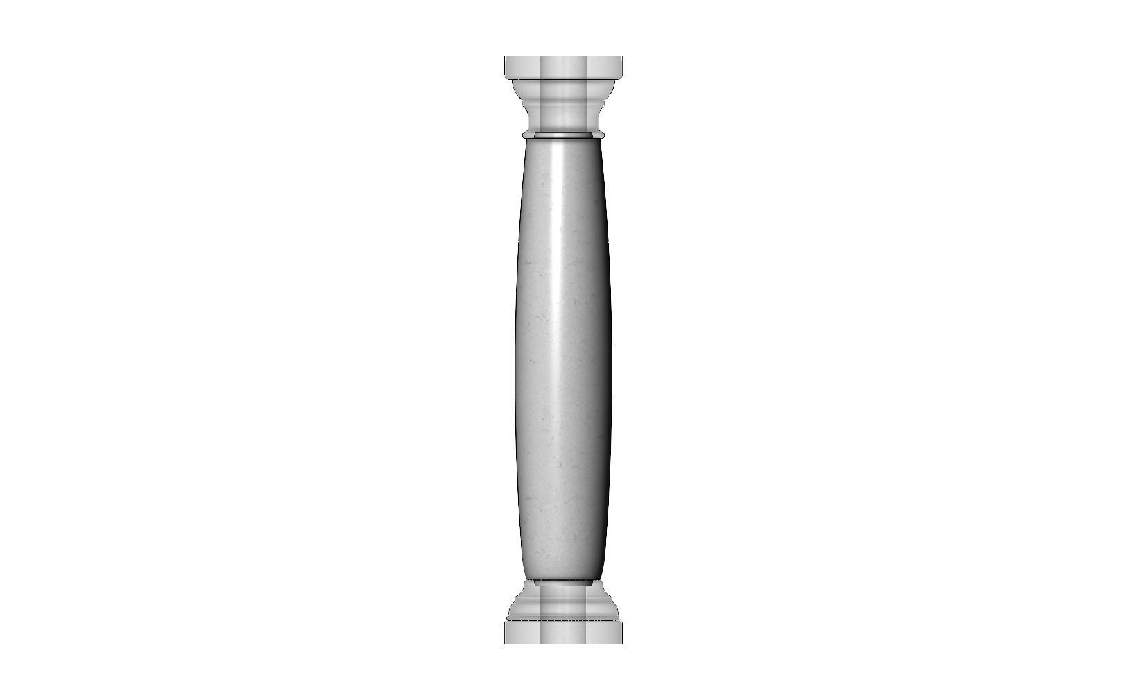 Curved classical column 3D model 3D printable | CGTrader