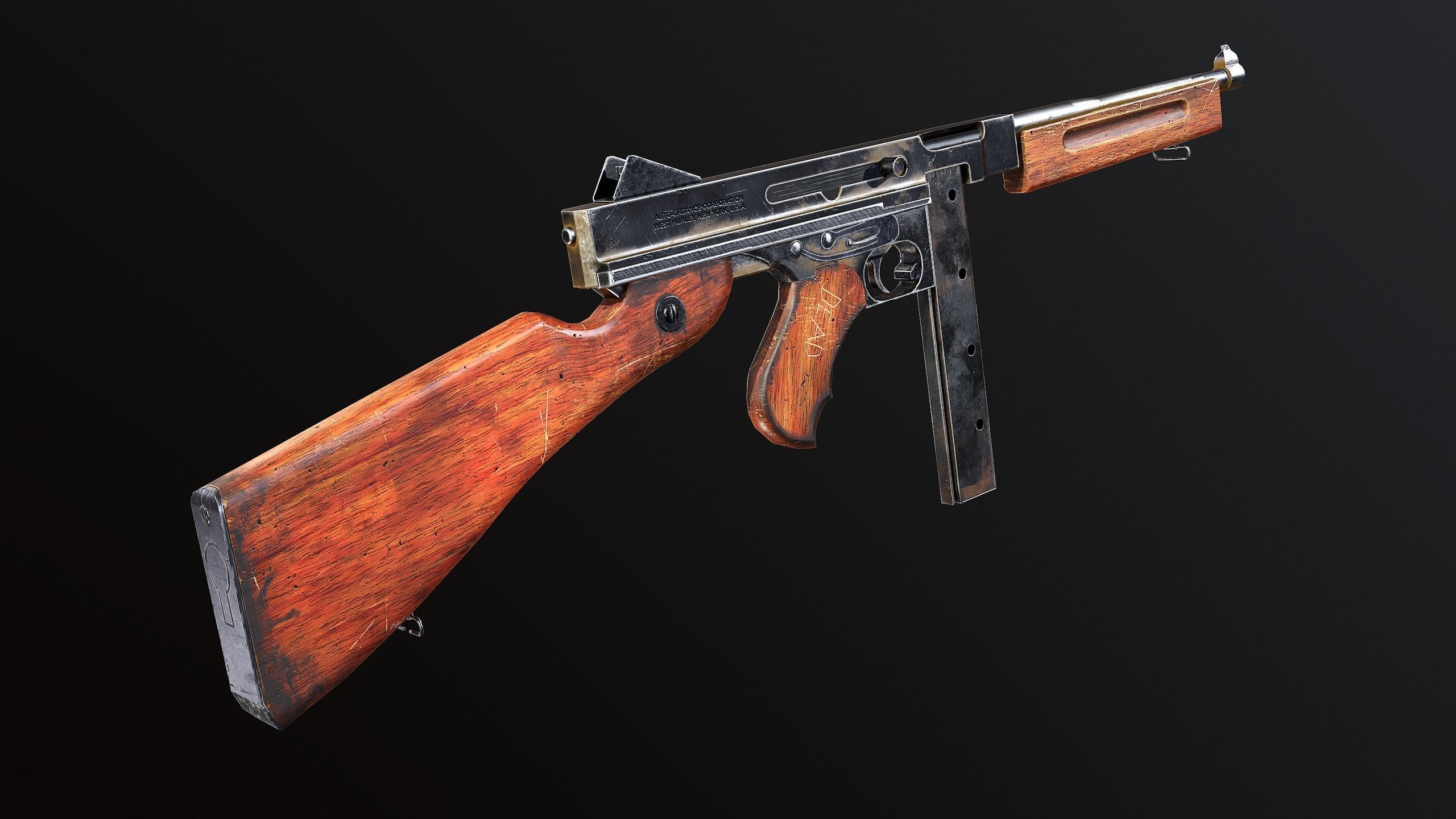 3D model M1a1 Thompson VR / AR / low-poly | CGTrader