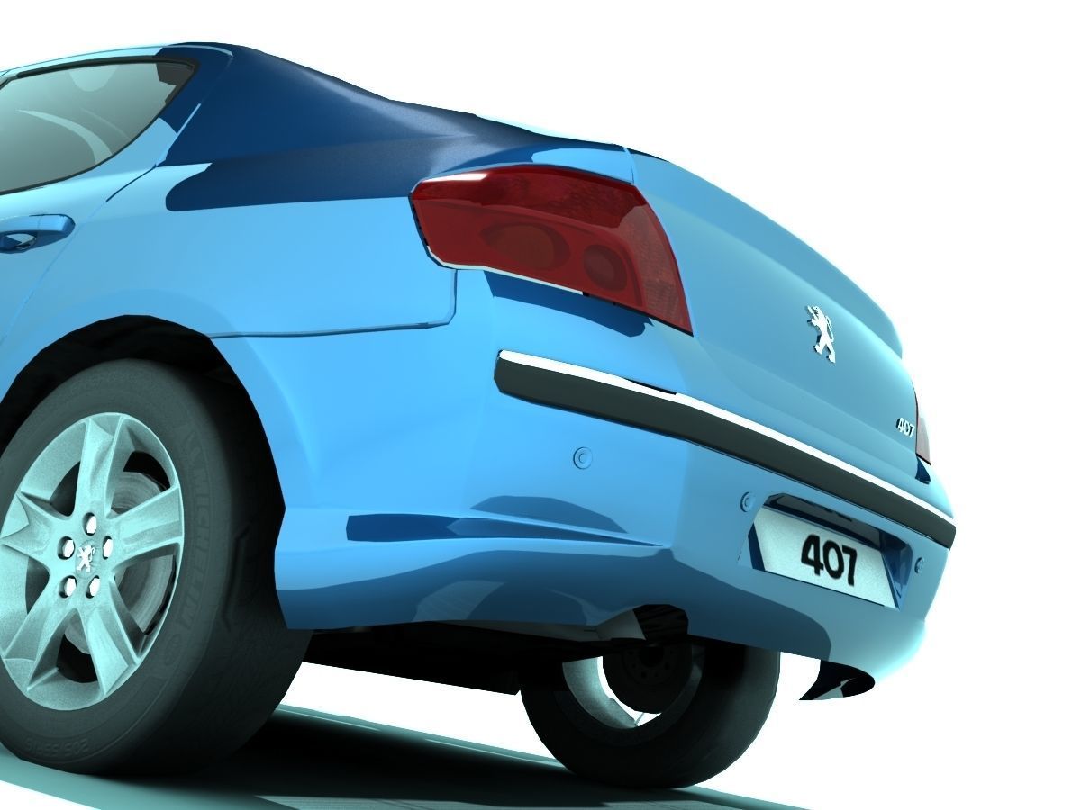 3D model Peugeot 407 VR / AR / low-poly | CGTrader