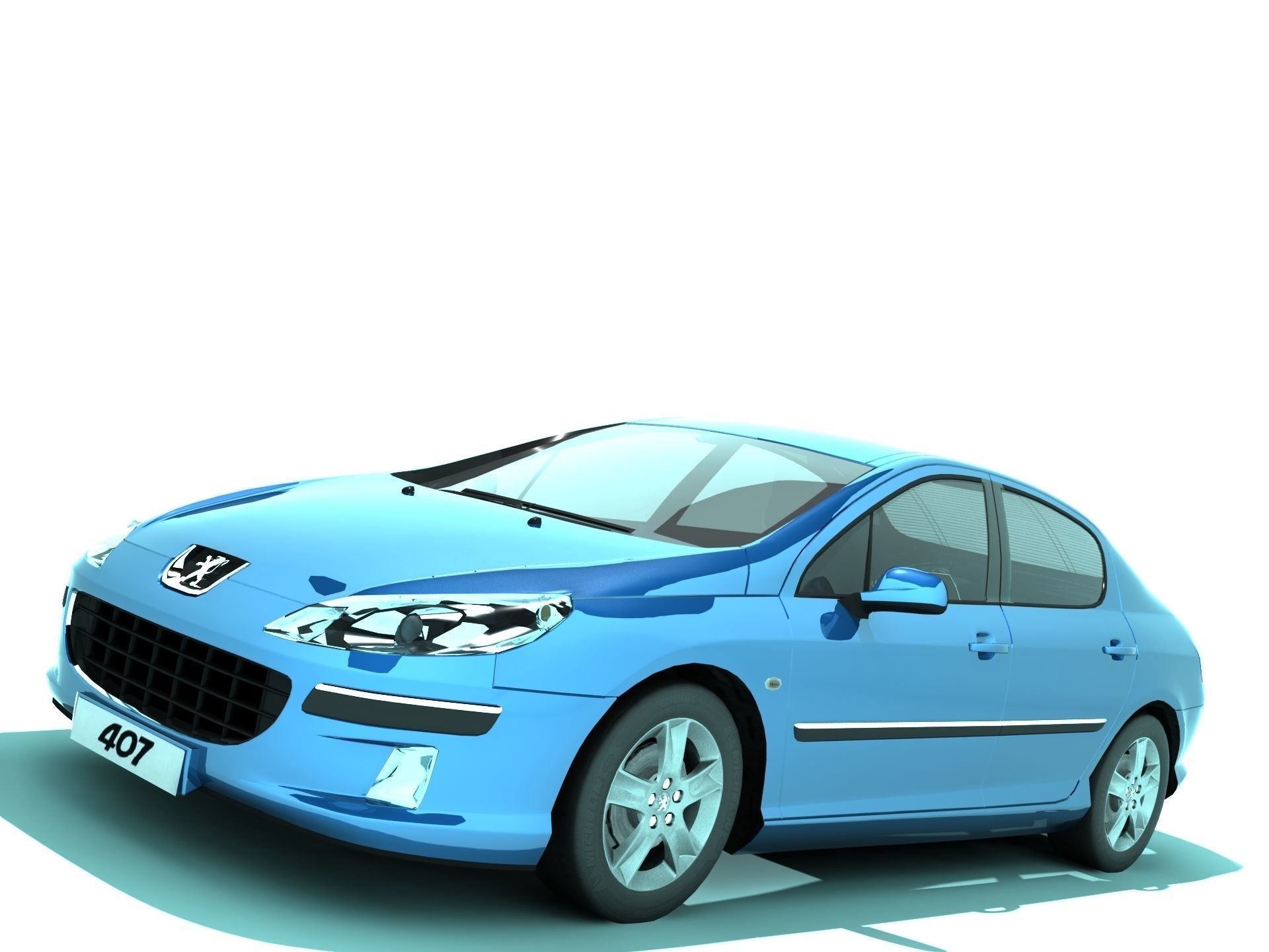 3D model Peugeot 407 VR / AR / low-poly | CGTrader