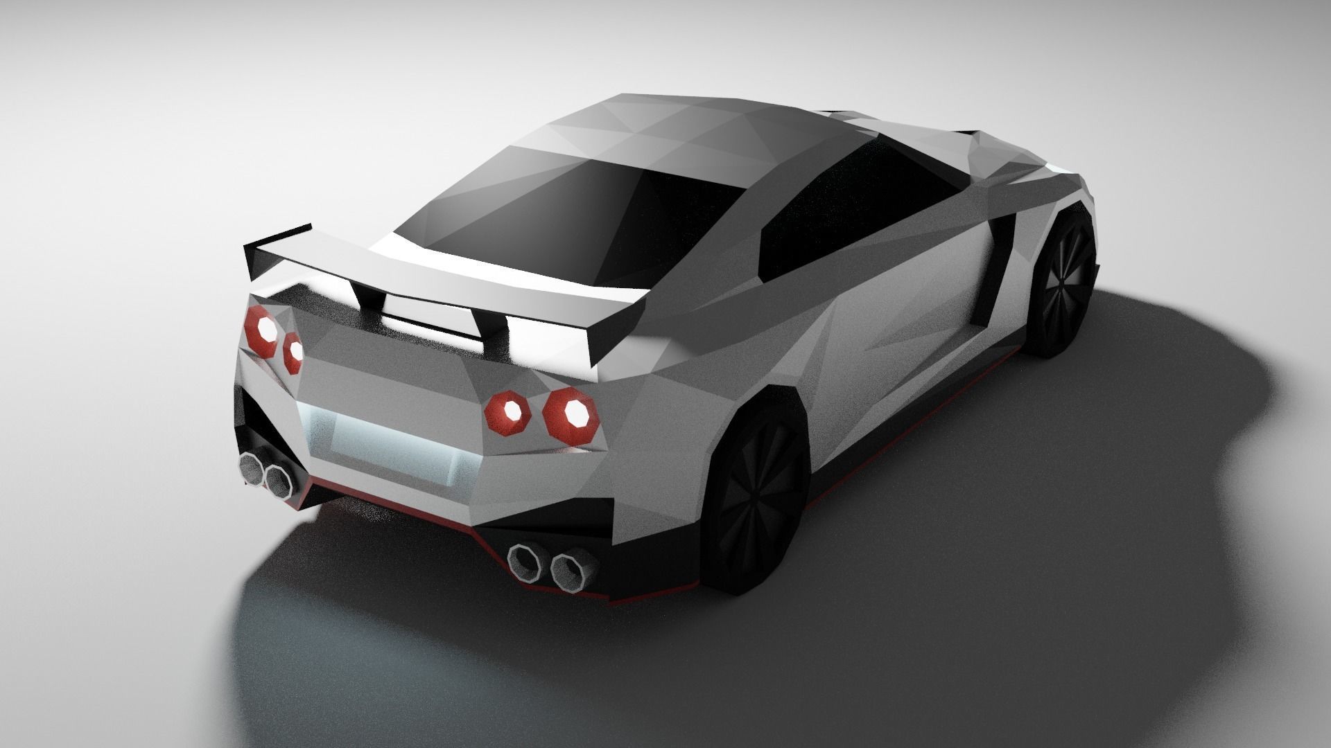 3D model Low Poly Nissan GTR VR / AR / low-poly | CGTrader