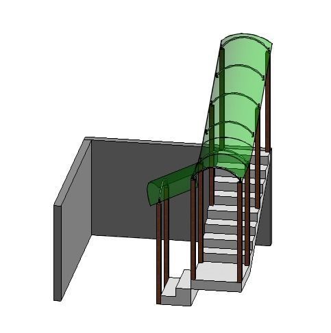GRADAS staircase with cover 3D model | CGTrader