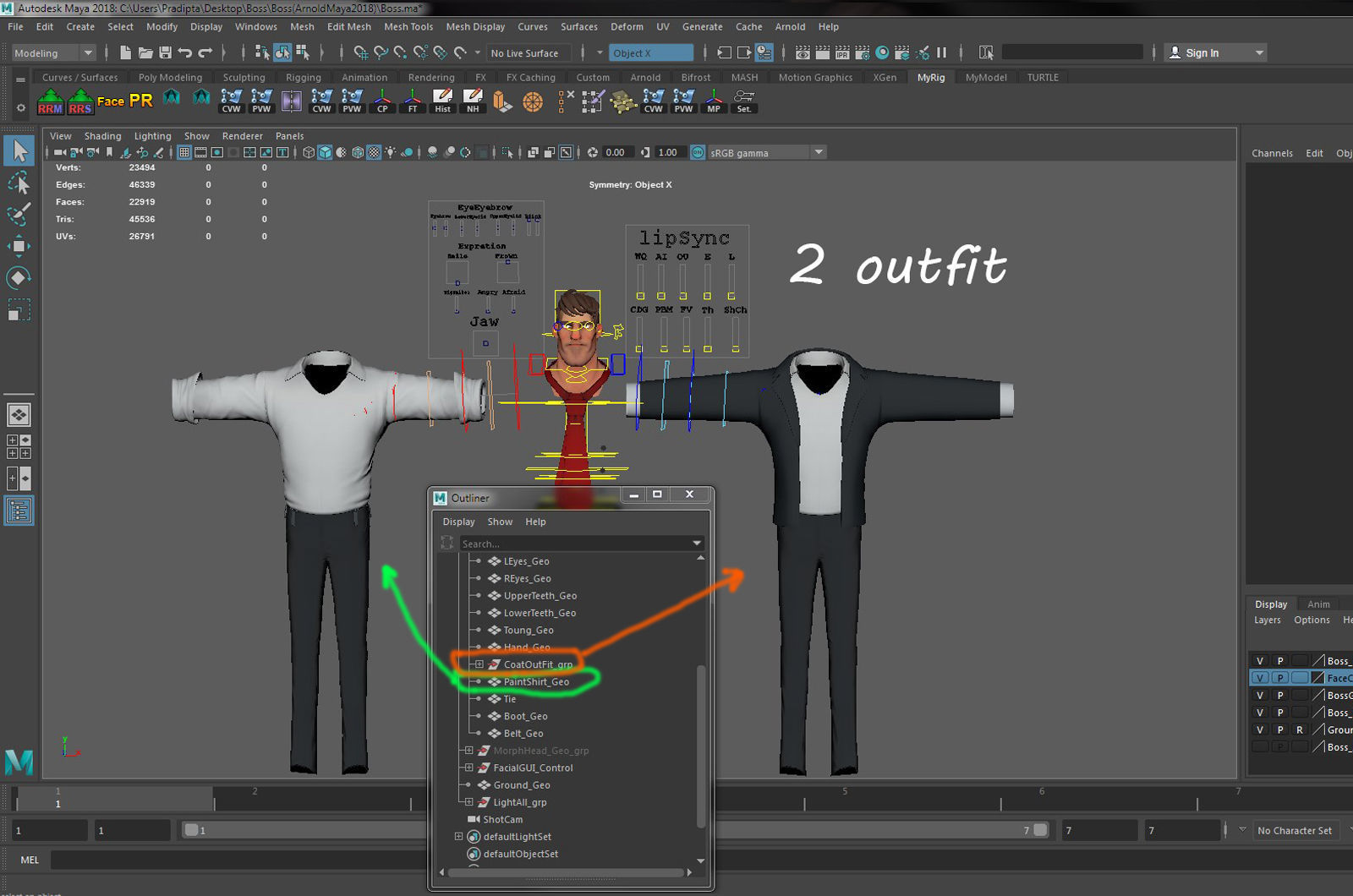 3D model Boss Rig Outfit 2 VR / AR / low-poly | CGTrader