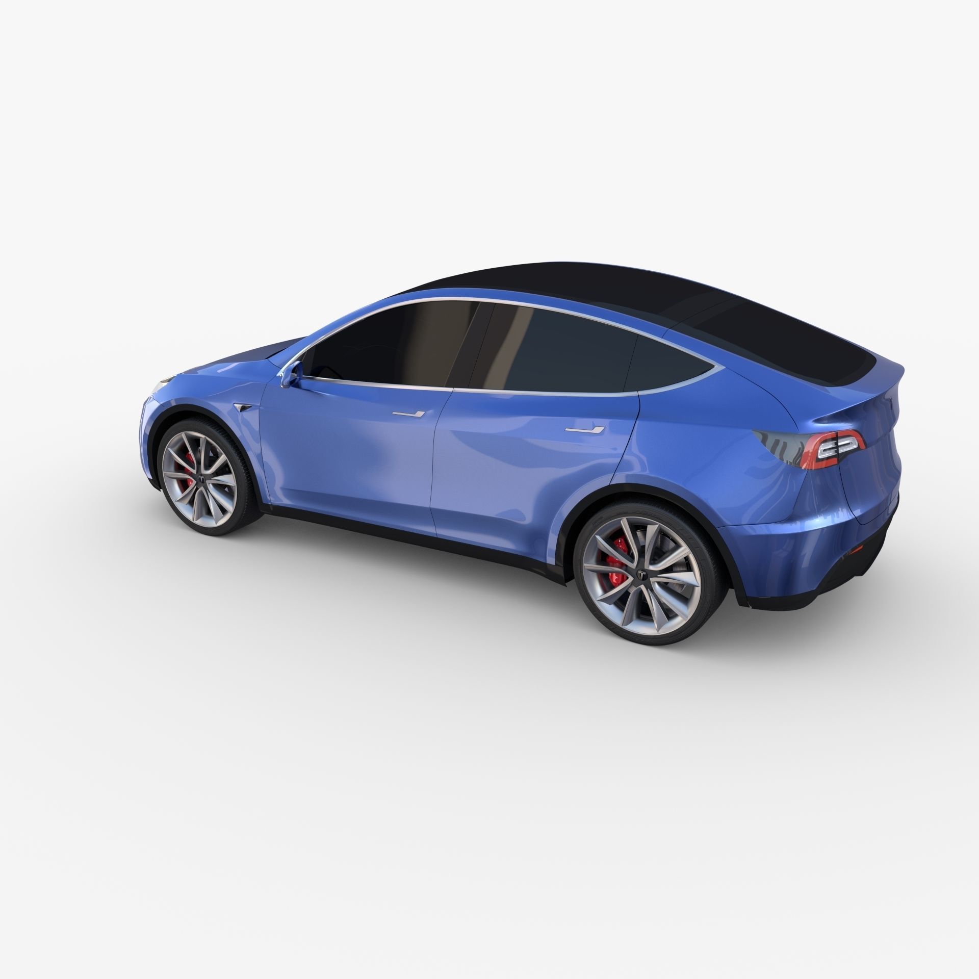 Tesla Model Y Blue 3D model | CGTrader