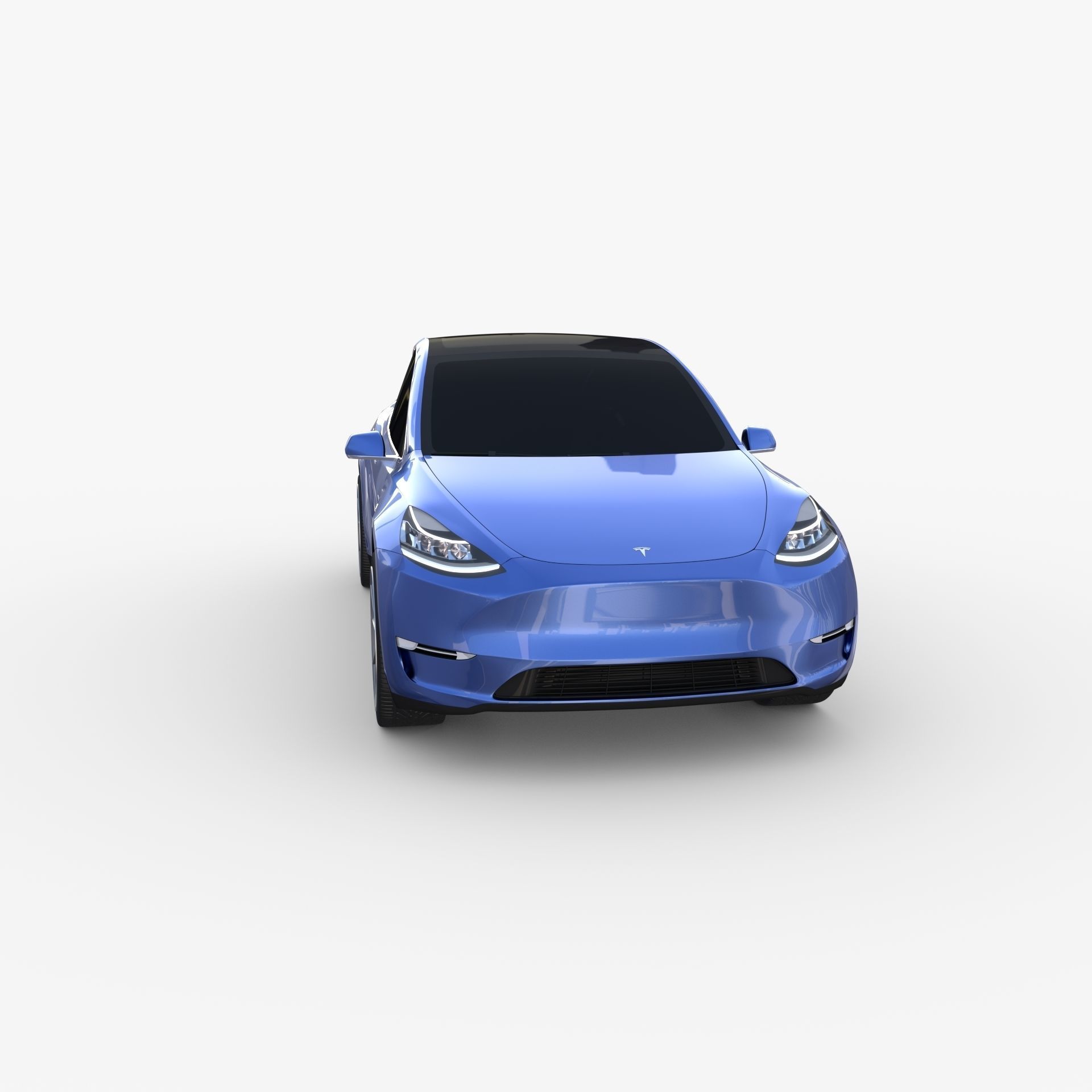 Tesla Model Y Blue 3D model | CGTrader