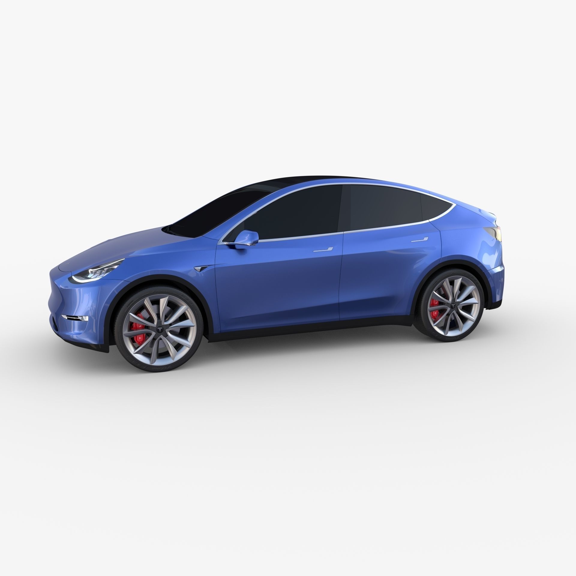 Tesla Model Y Blue 3D model | CGTrader