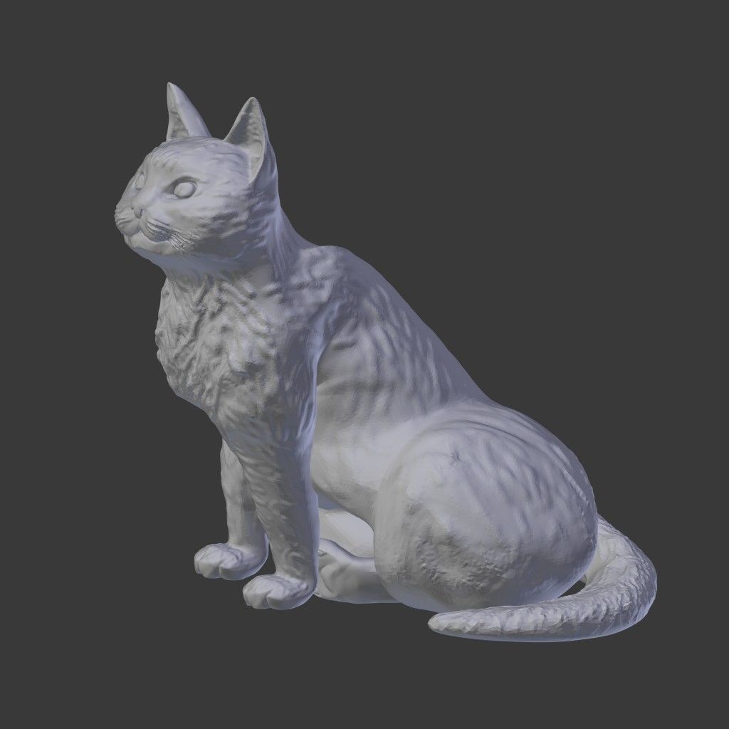 3D Cat Model Sculpt 3D model 3D printable | CGTrader