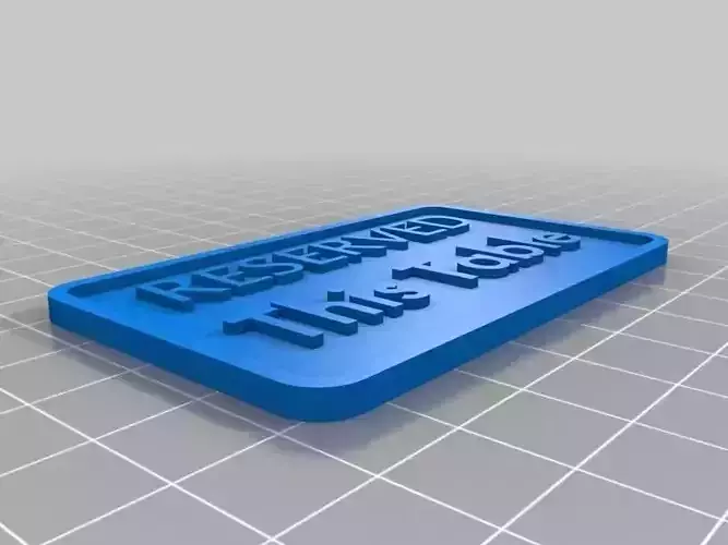 Reserved Tag free 3D model 3D printable | CGTrader