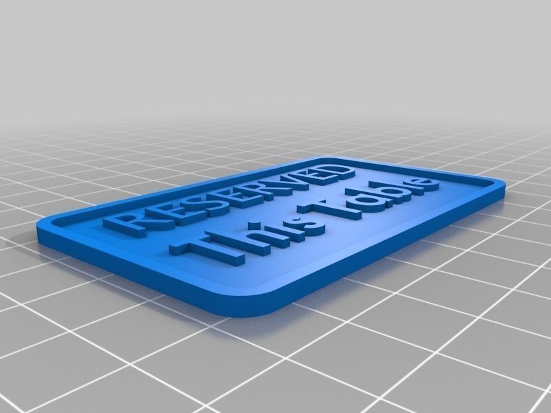 Reserved Tag free 3D model 3D printable | CGTrader