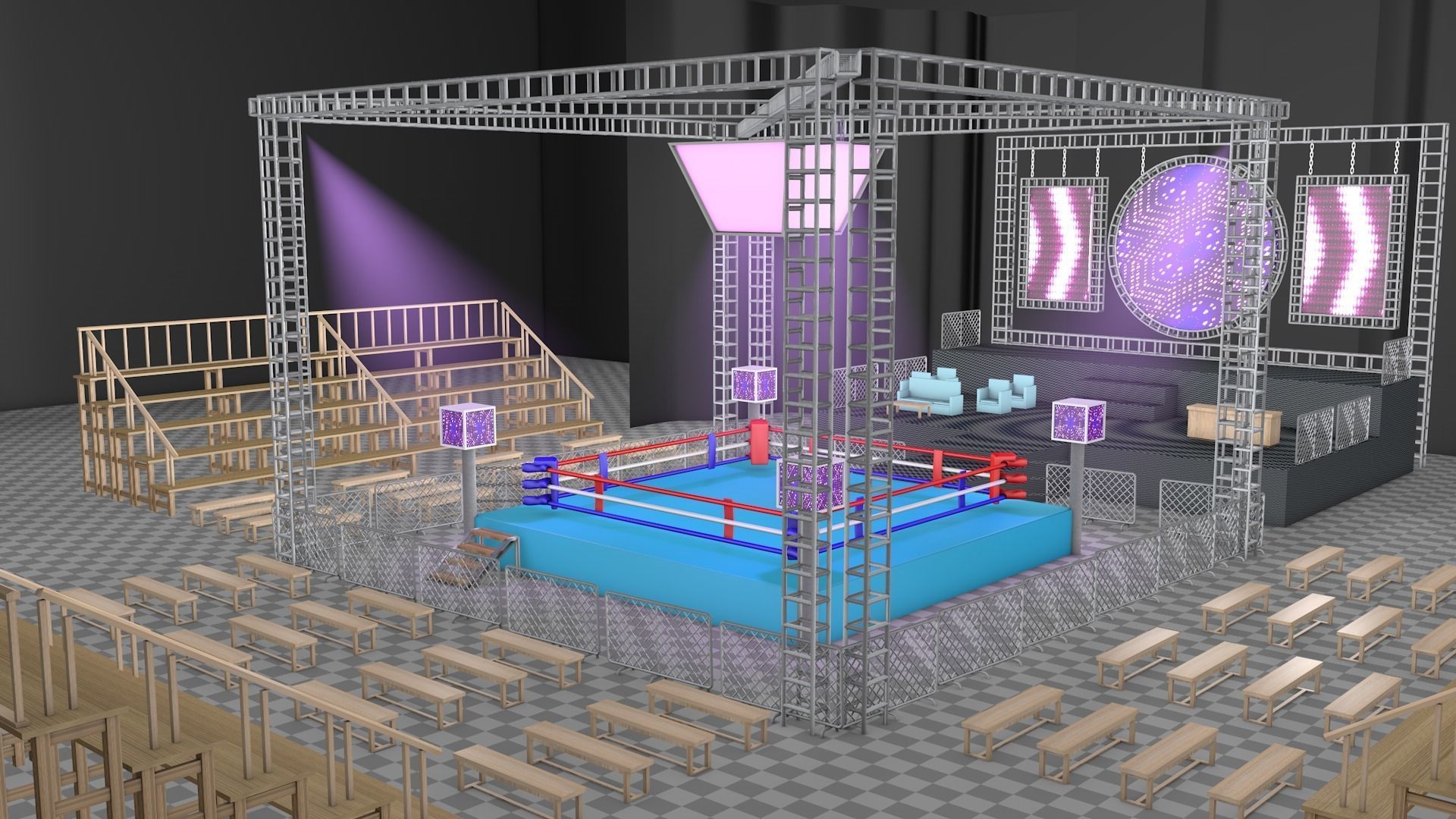 Stage Boxing 3D model | CGTrader