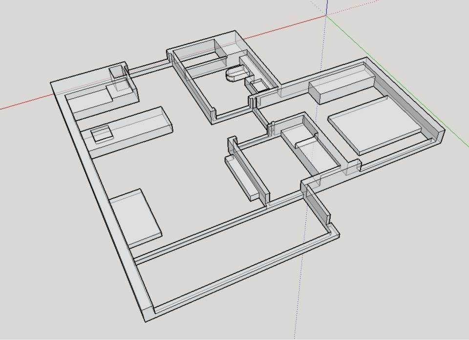 Mini floor plan free 3D model 3D printable | CGTrader