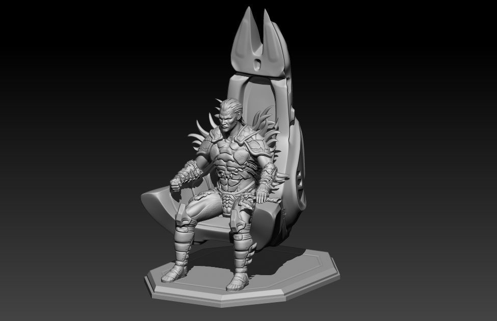 Darth Krayt on Throne 3D model 3D printable | CGTrader