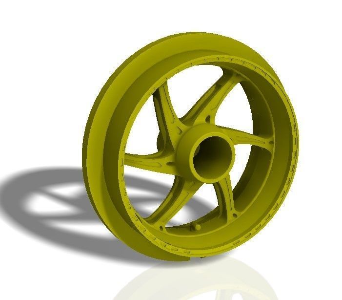 Front and rear OZ 6 spoke bike rims - print model 3D model 3D printable ...