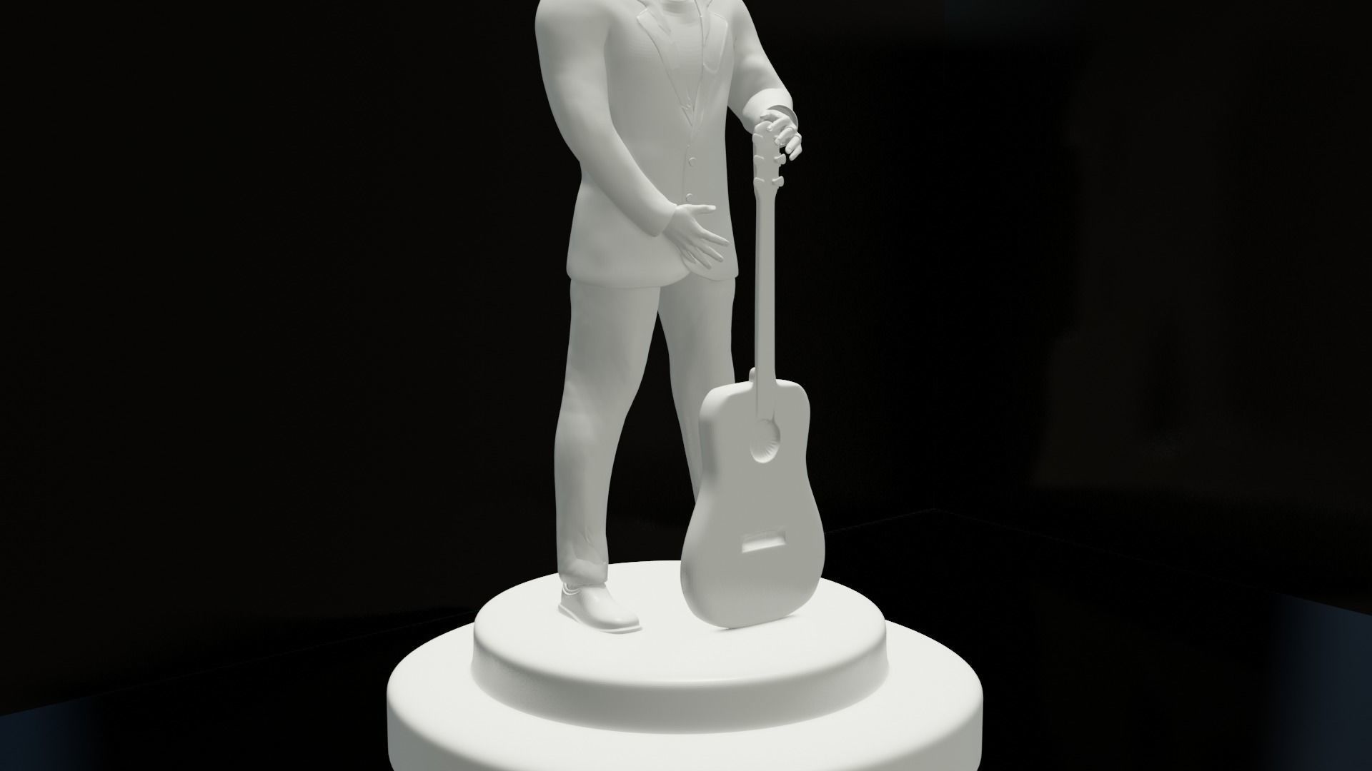 singer with guitar 3D model 3D printable | CGTrader