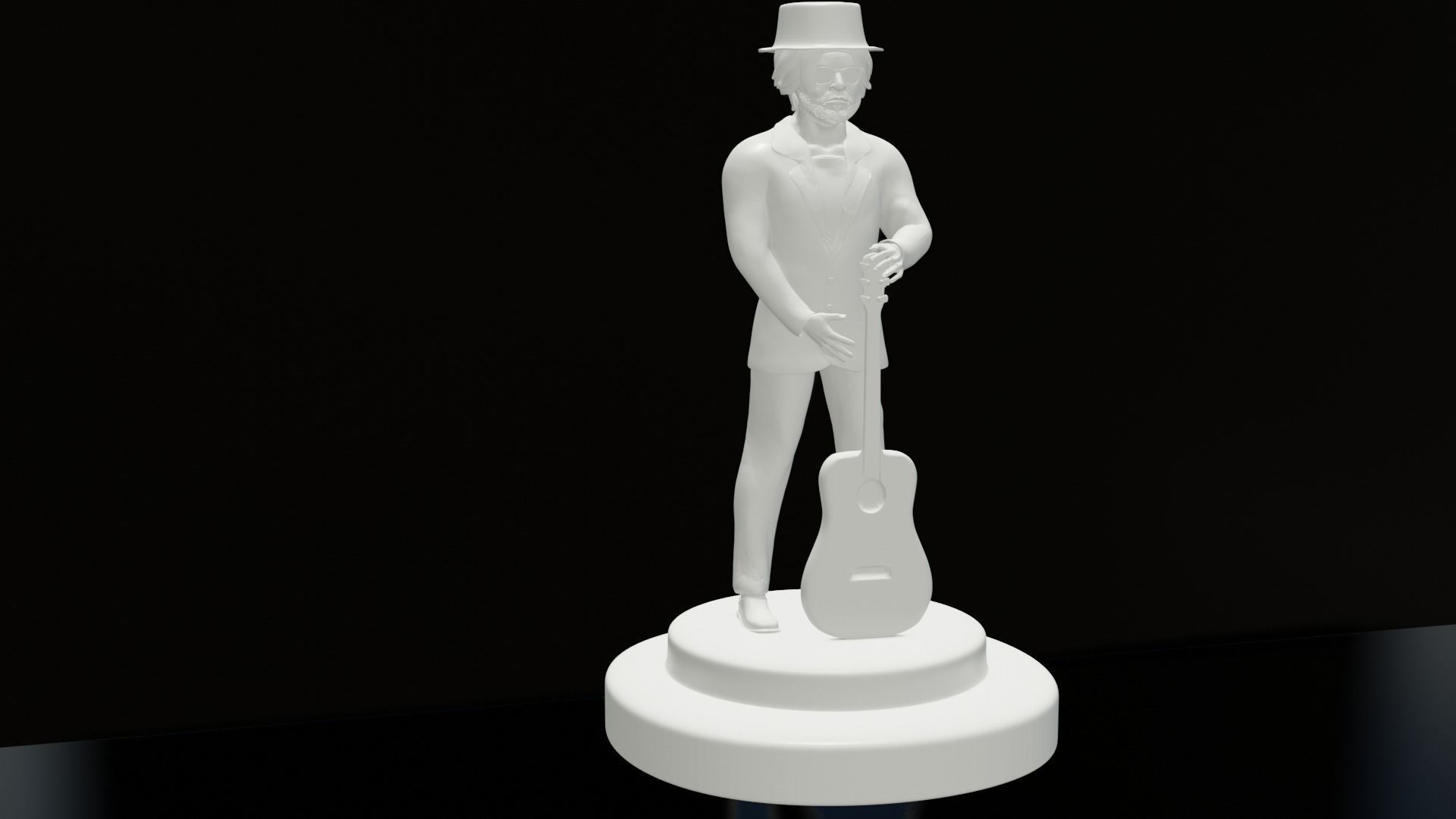 singer with guitar 3D model 3D printable | CGTrader