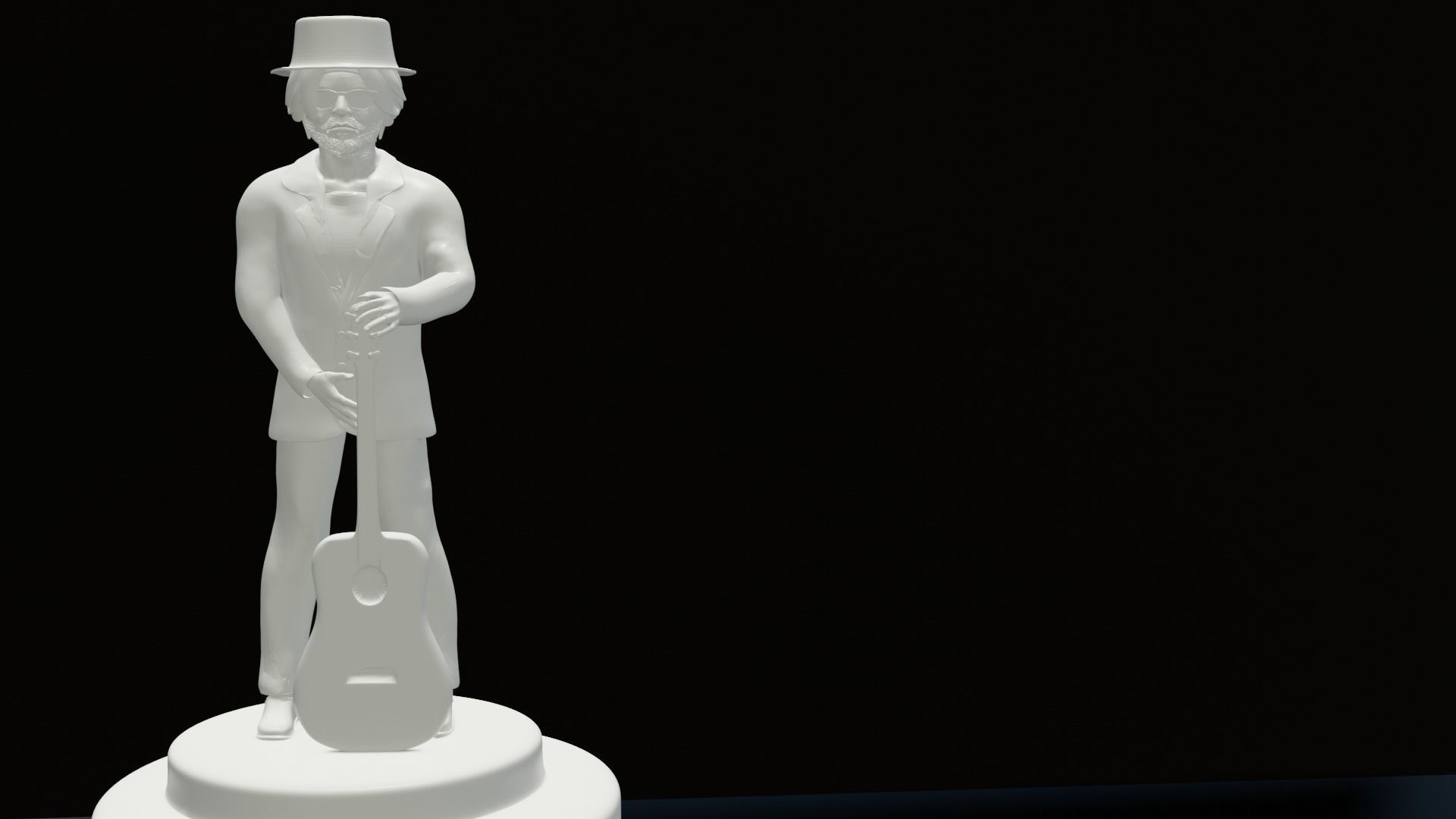 singer with guitar 3D model 3D printable | CGTrader