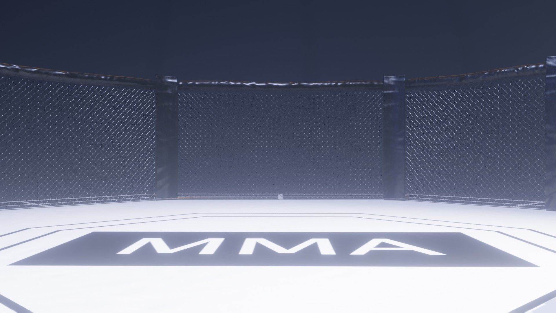 3D model MMA fighting octagon arena with lights VR / AR / low-poly ...