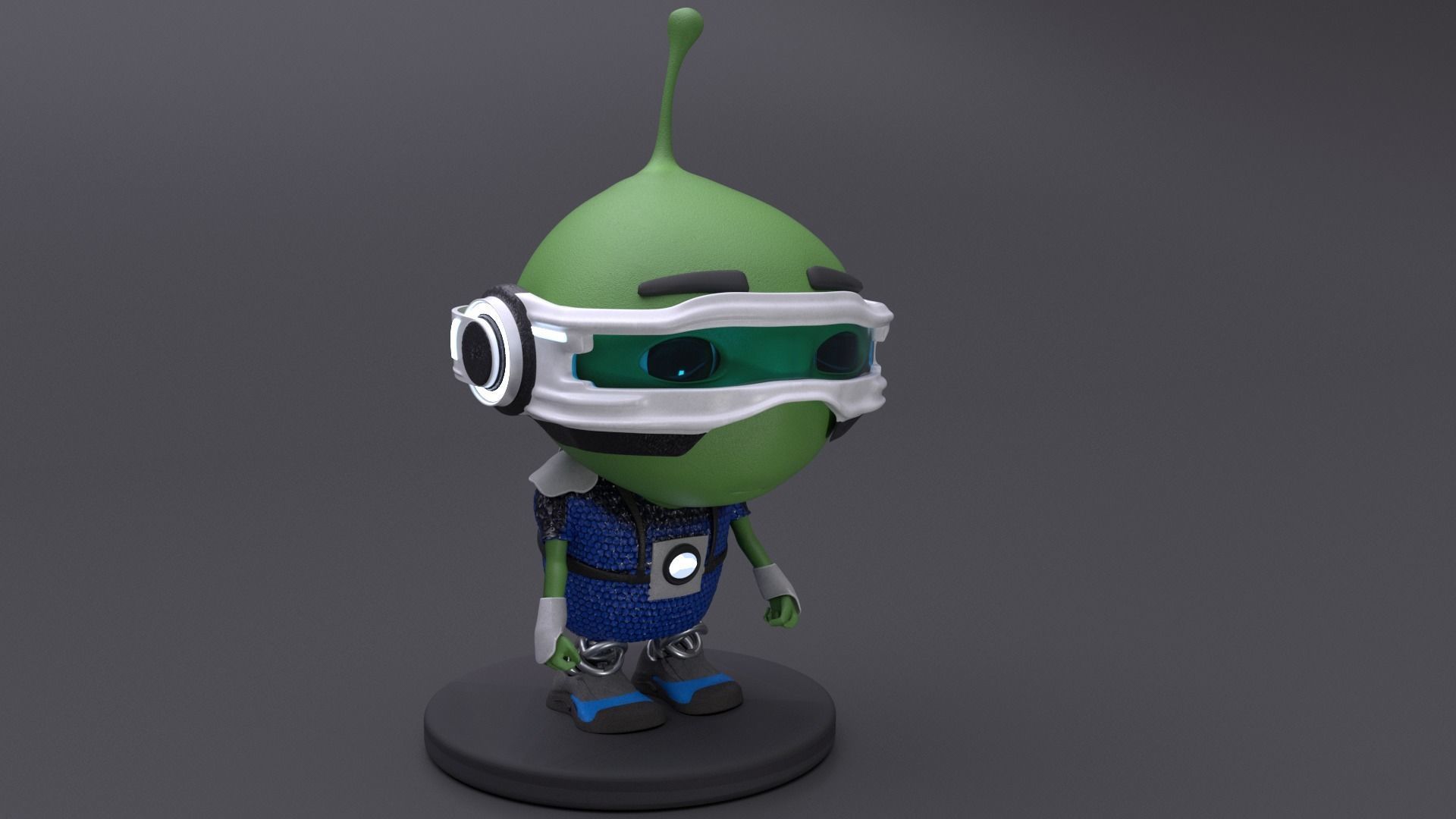 3D model Game Ready Realistic Alien Space Character Pivi Animation Rig ...