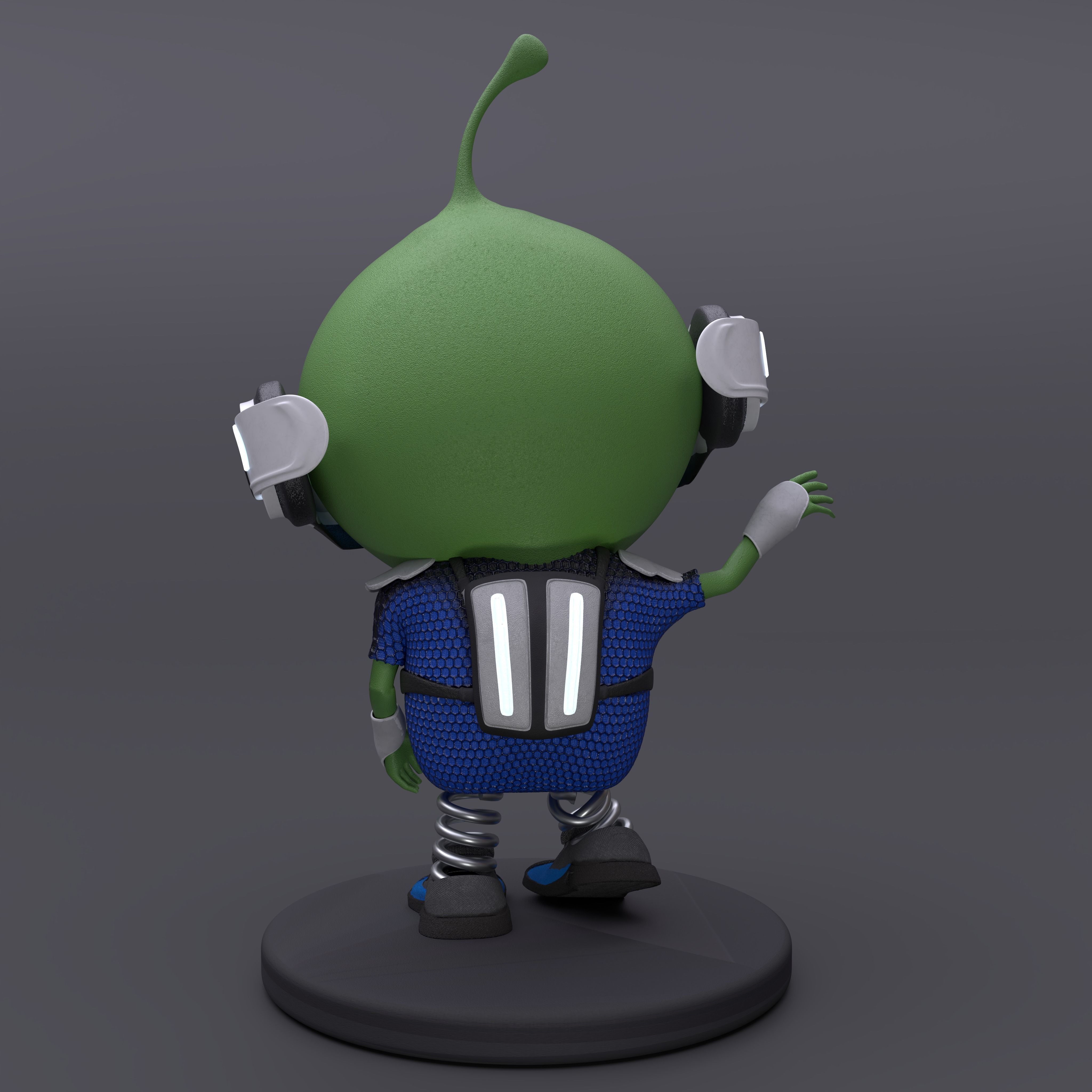 3D model Game Ready Realistic Alien Space Character Pivi Animation Rig ...