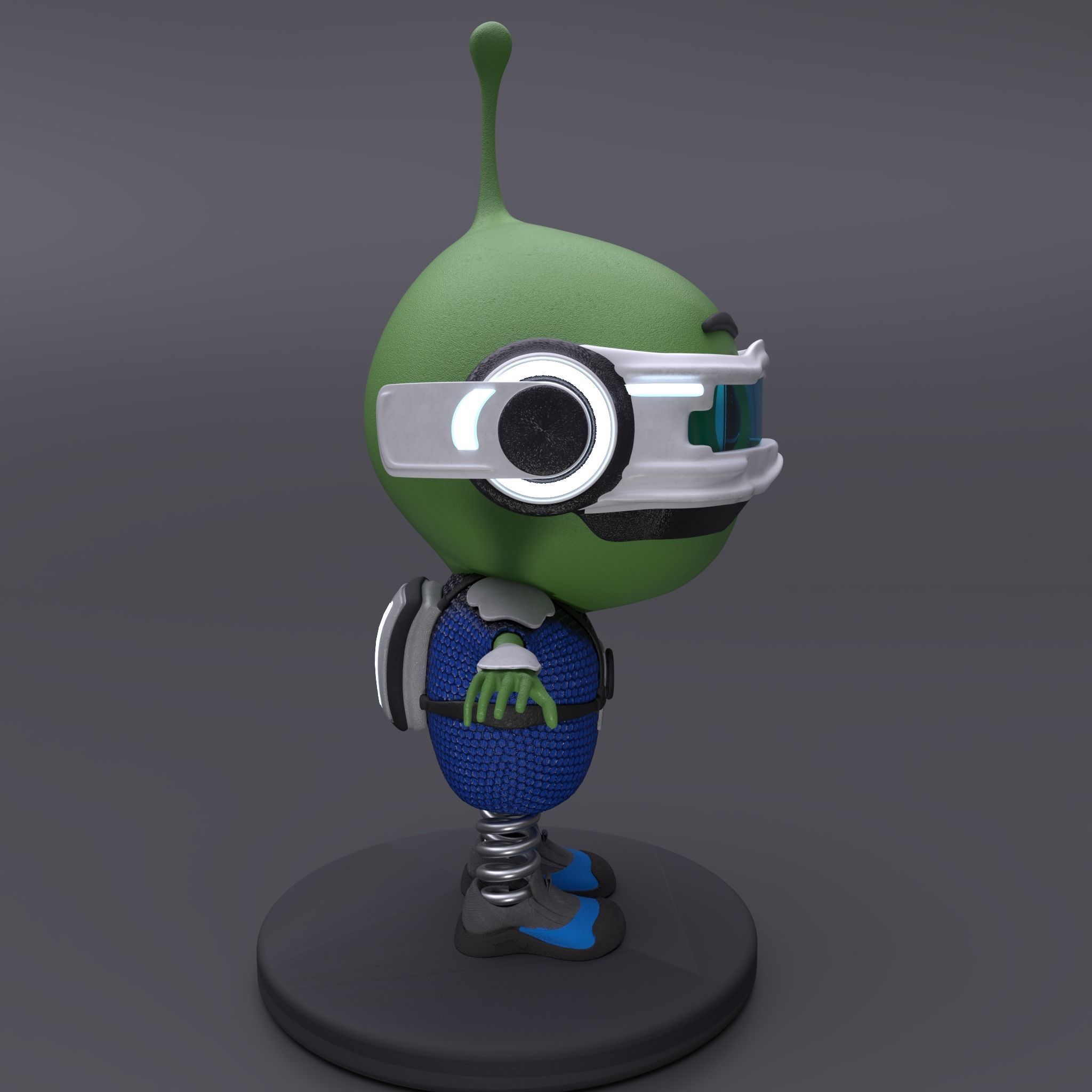 3D model Game Ready Realistic Alien Space Character Pivi Animation Rig ...