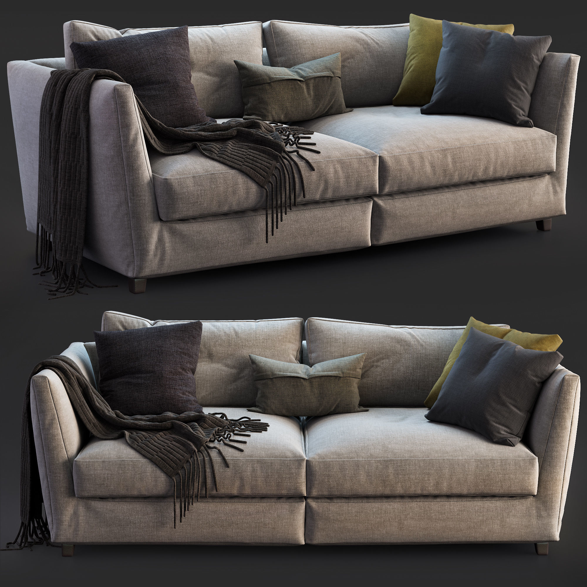 Flexform Sofa Victor 3D model | CGTrader
