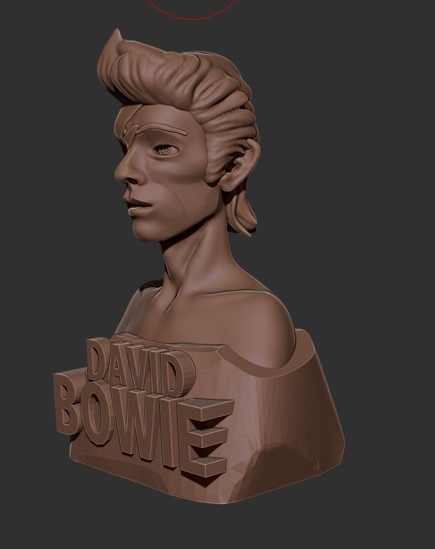 David Bowie Cartoony Style 3D model 3D printable | CGTrader