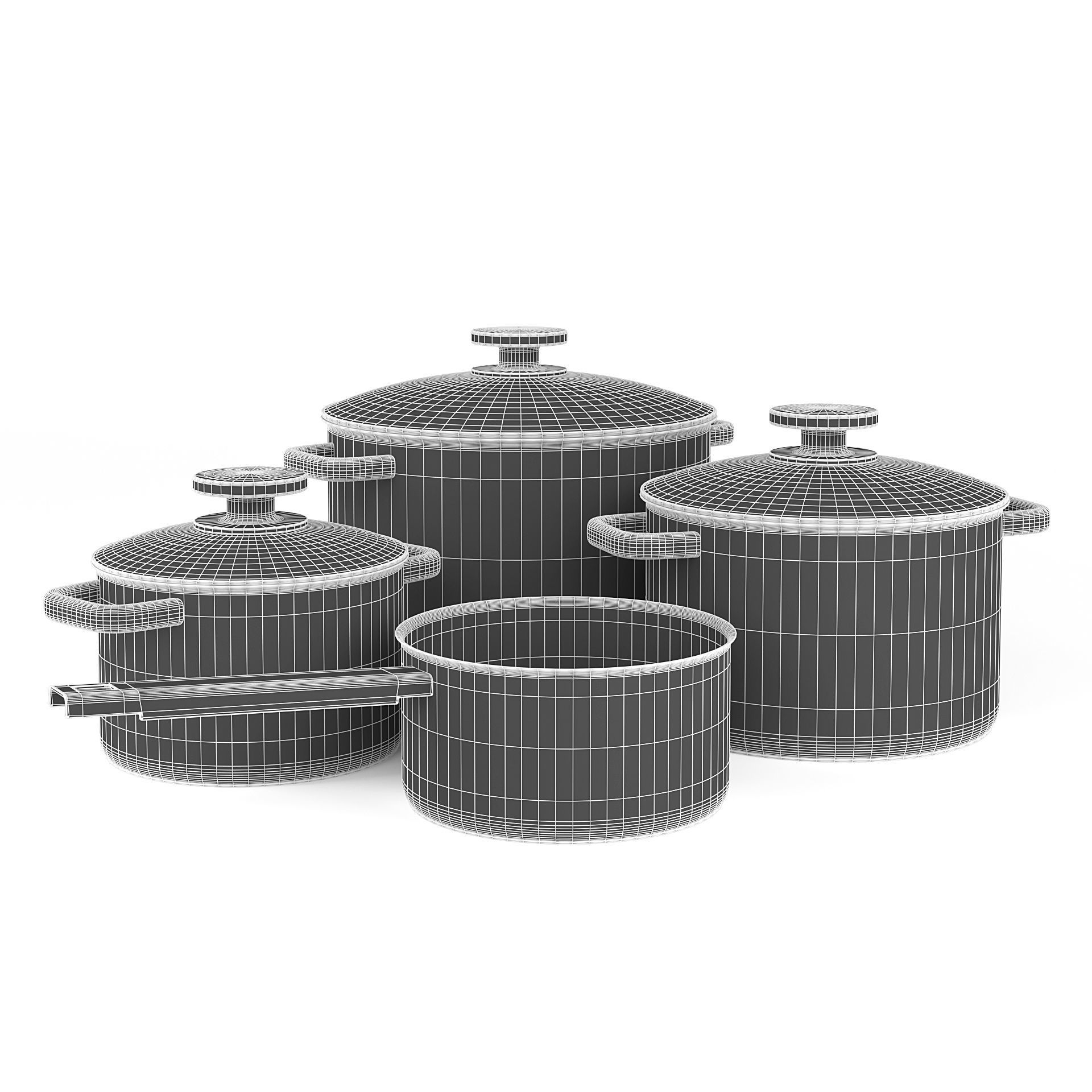 Kitchen Pots 3D model | CGTrader